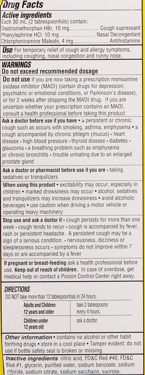 Father John's Medicine Plus Liquid 4 Fl Oz - Cold and Allergy Relief ...