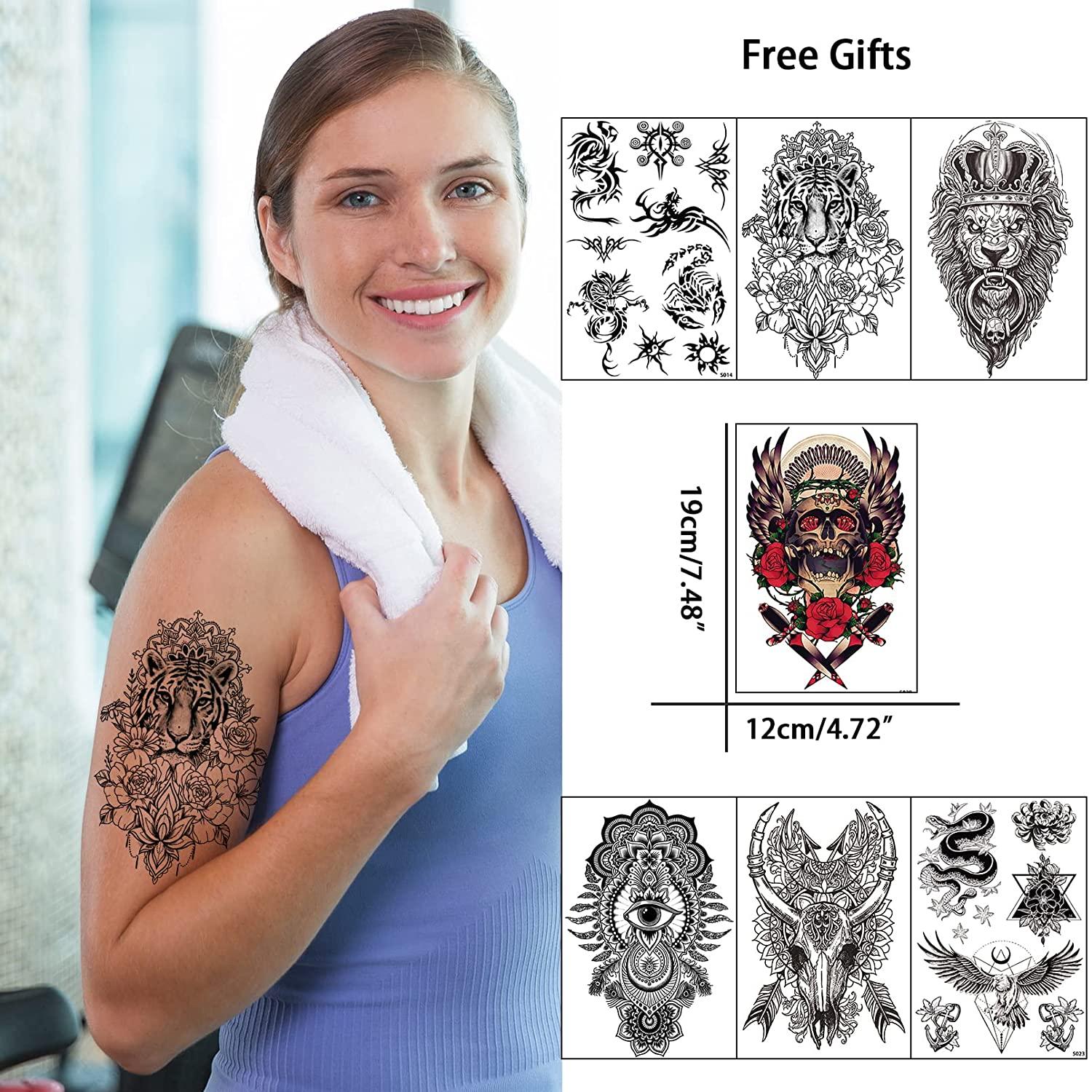 Aresvns Japanese Temporary Tattoo: Waterproof Full Sleeve & Half Arm ...