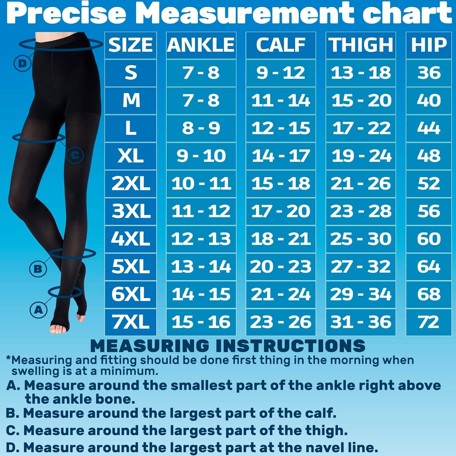 Absolute Support Women's Compression Tights Class 2 20-30mmHg - Opaque ...