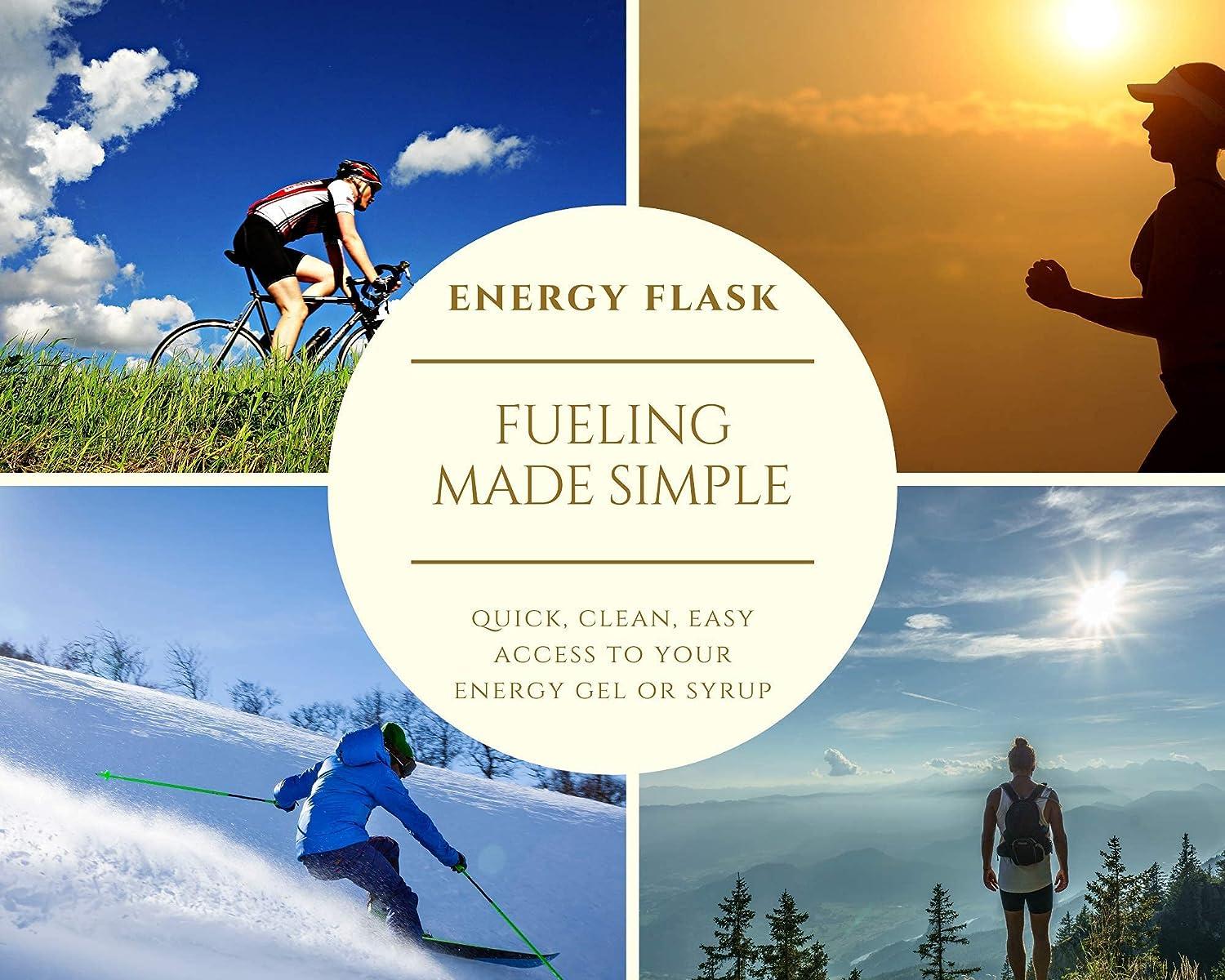 (2 Pack) 110ml Small Semi-Rigid Refillable Gu Flask for Sports ...