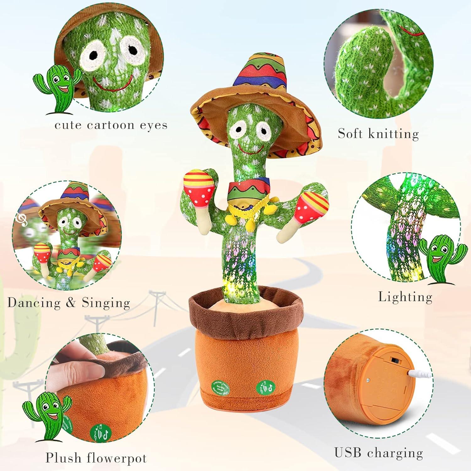 Ariel GXR Dancing Cactus Plush Toy - Interactive Singing and Talking ...