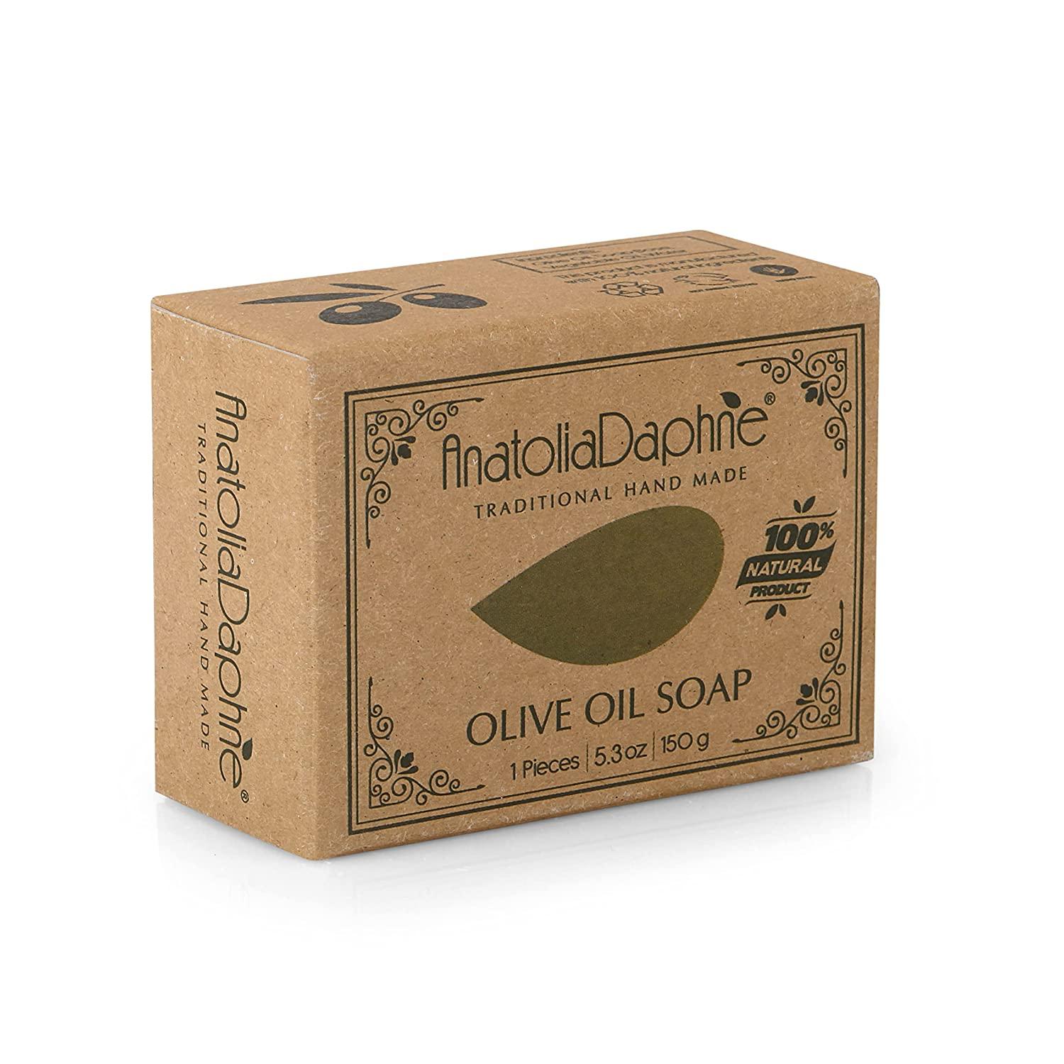 Handmade Olive Oil Soap Bar - 100% Pure Natural & Vegan (Pack of 5, 5.7 ...