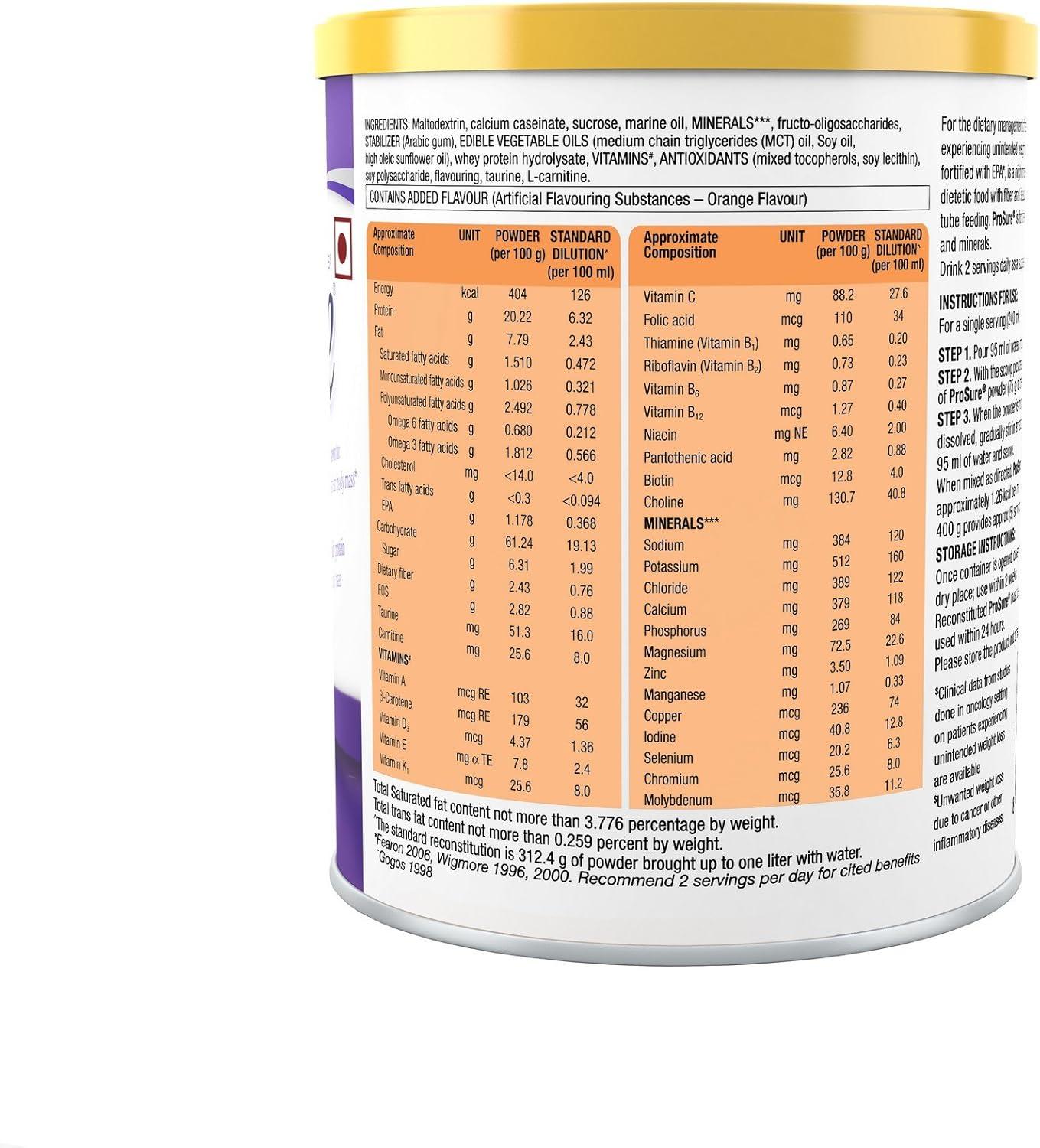 Buy Abbott Prosure Nutrition Drink 400g (Orange) - Weight Gain ...