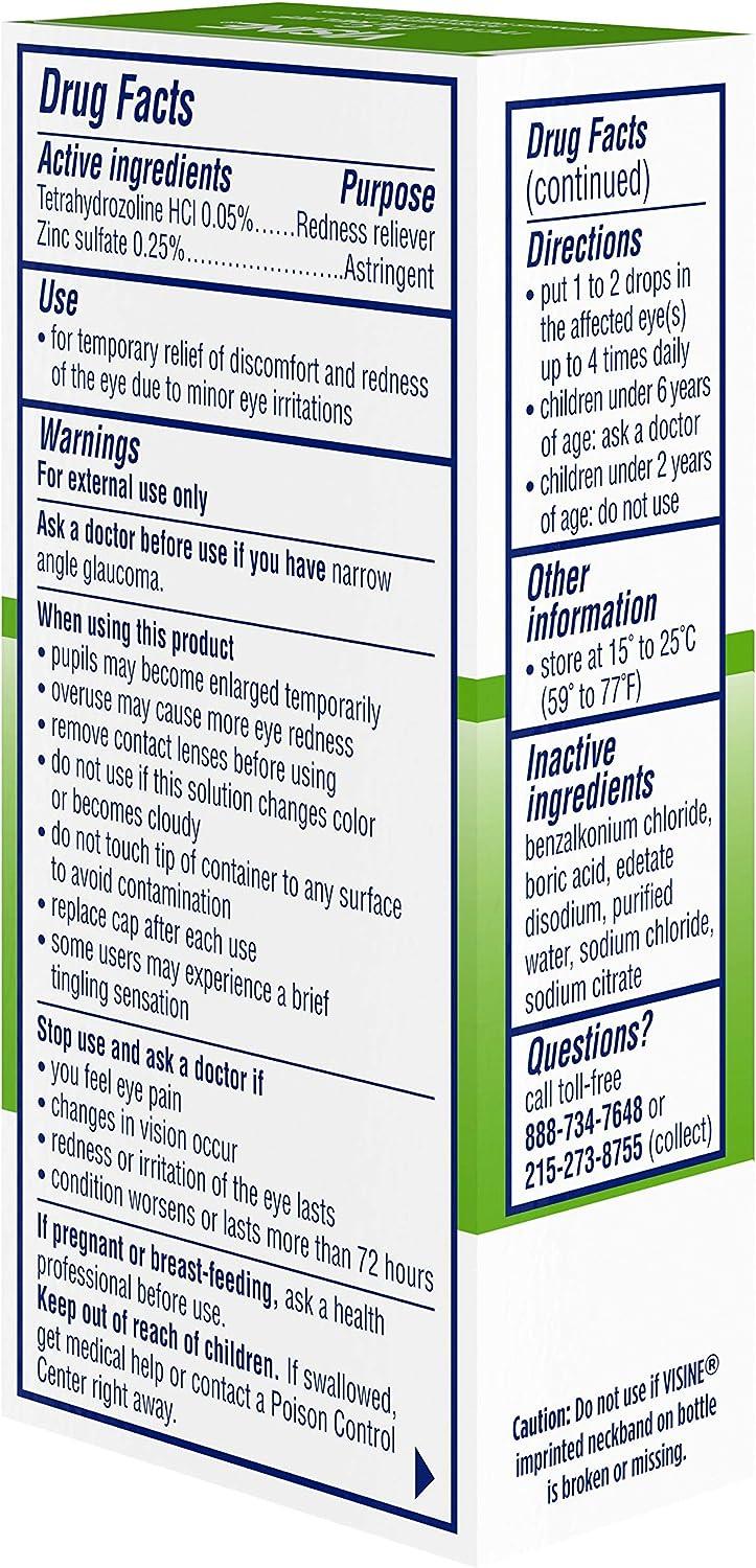 Visine A.C. Astringent Redness Reliever Eye Drops - 0.5 Oz (15 Ml)