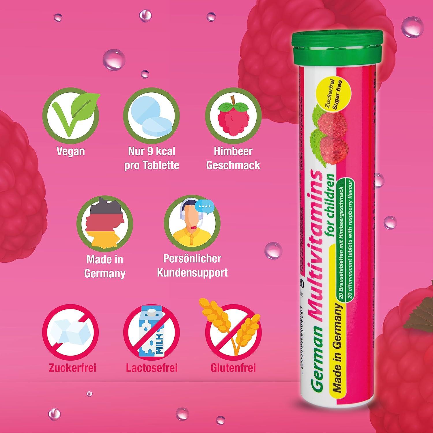 Buy German Multivitamin Effervescent Tablets for Children - 5x20 Sweet ...
