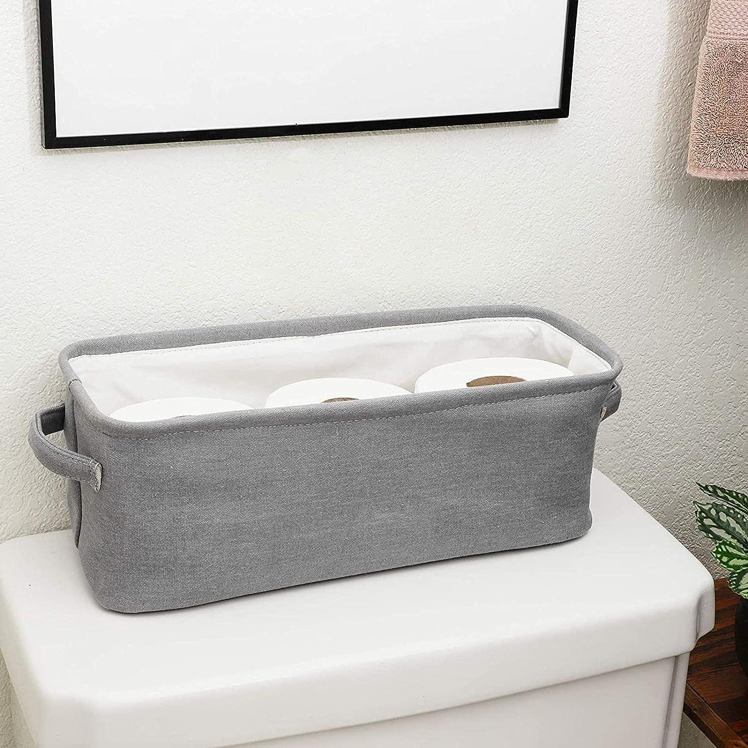 Juvale Grey Fabric Bathroom Storage Bin - 16 x 6 x 5.5 Inches | Buy Now ...