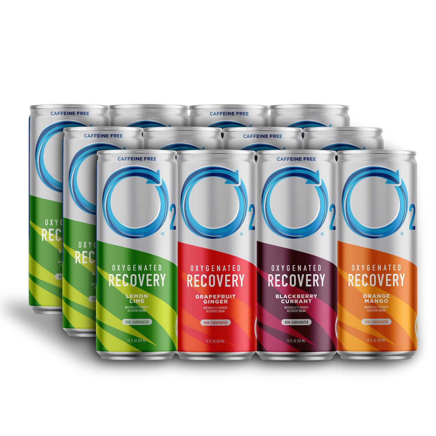O2 Recovery Drink Variety Pack - Electrolyte & Oxygen Infused Hydration ...