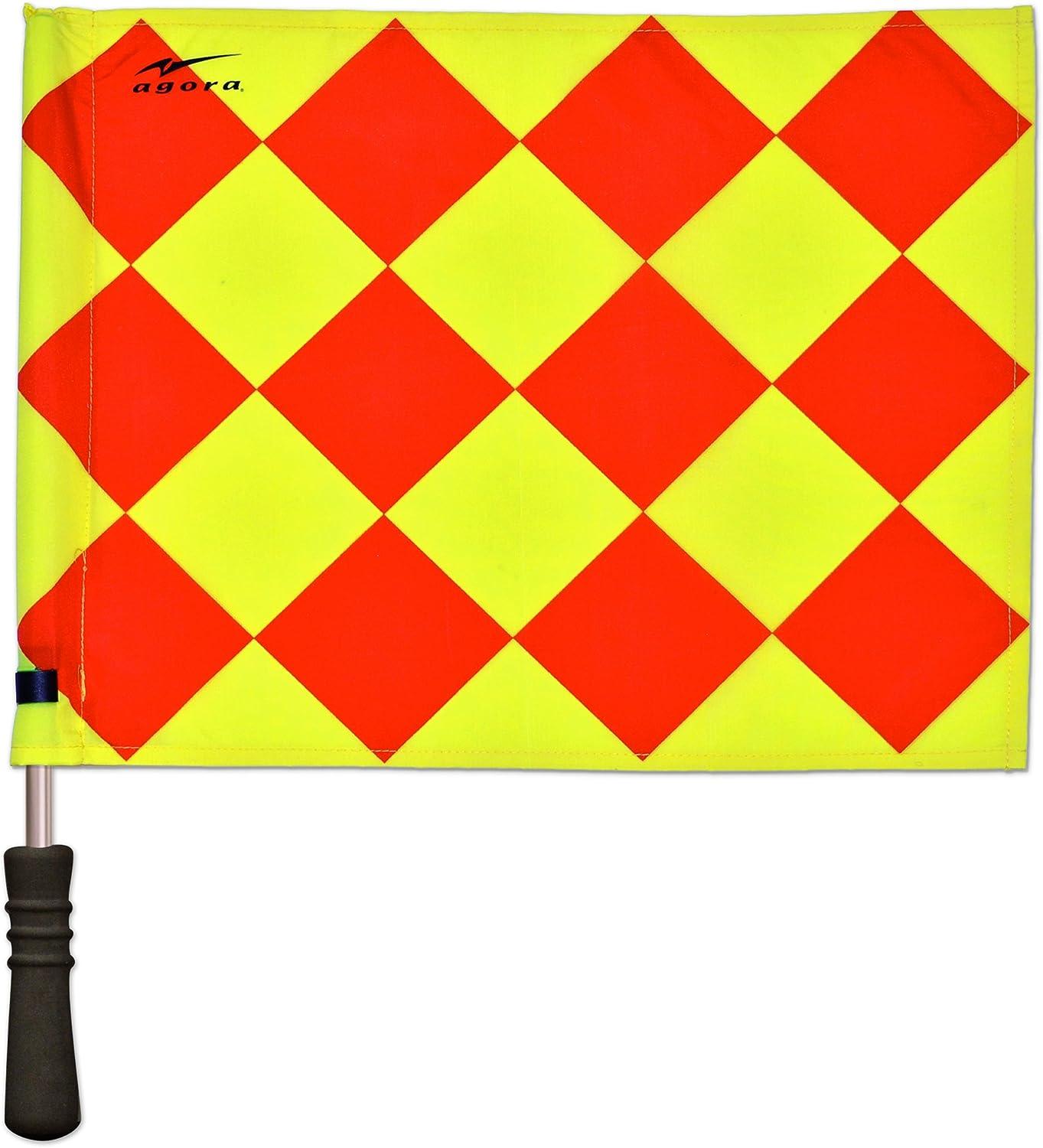 AGORA Pro Line Duo Premium Rotating Soccer Referee Flags with Case ...