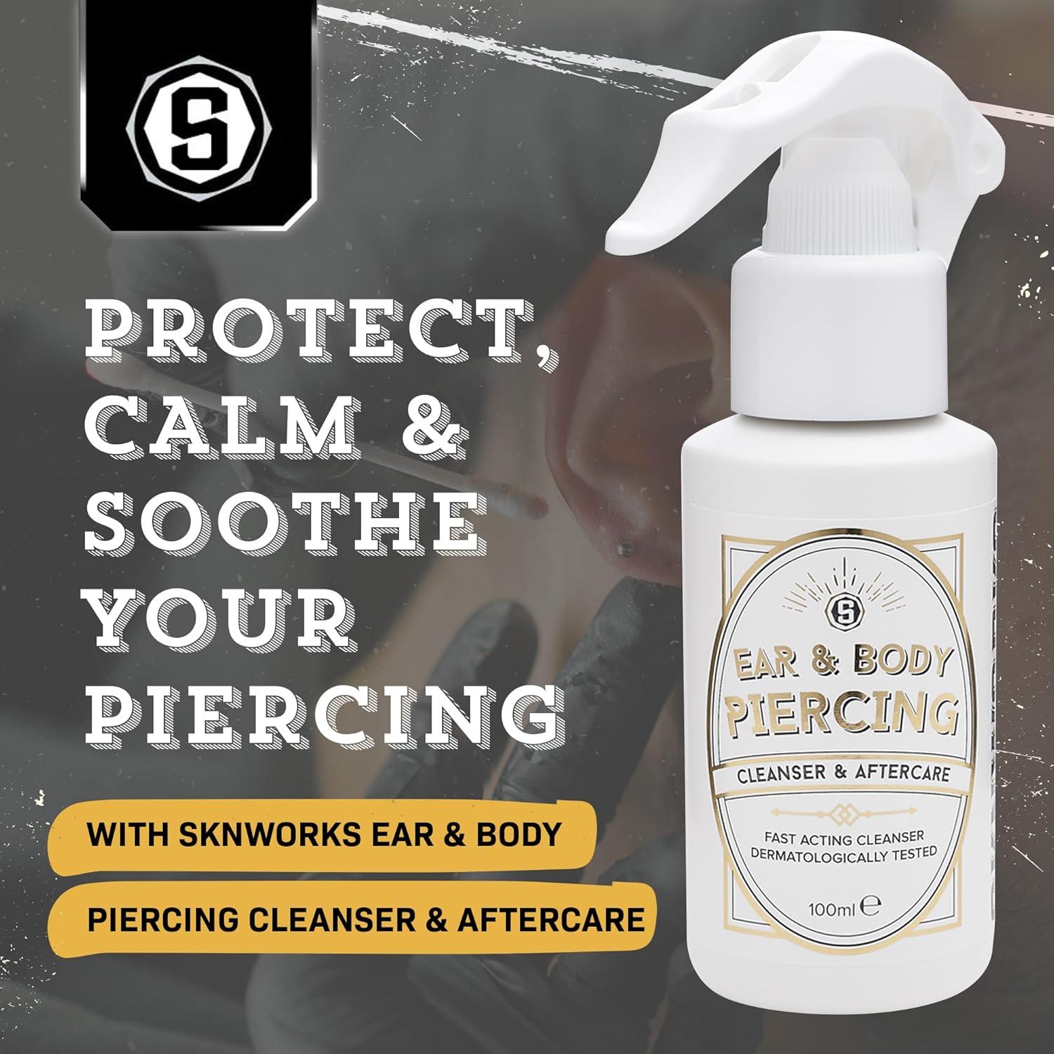 Piercing Spray Aftercare - 100ml Ear & Body Piercing Aftercare Spray ...
