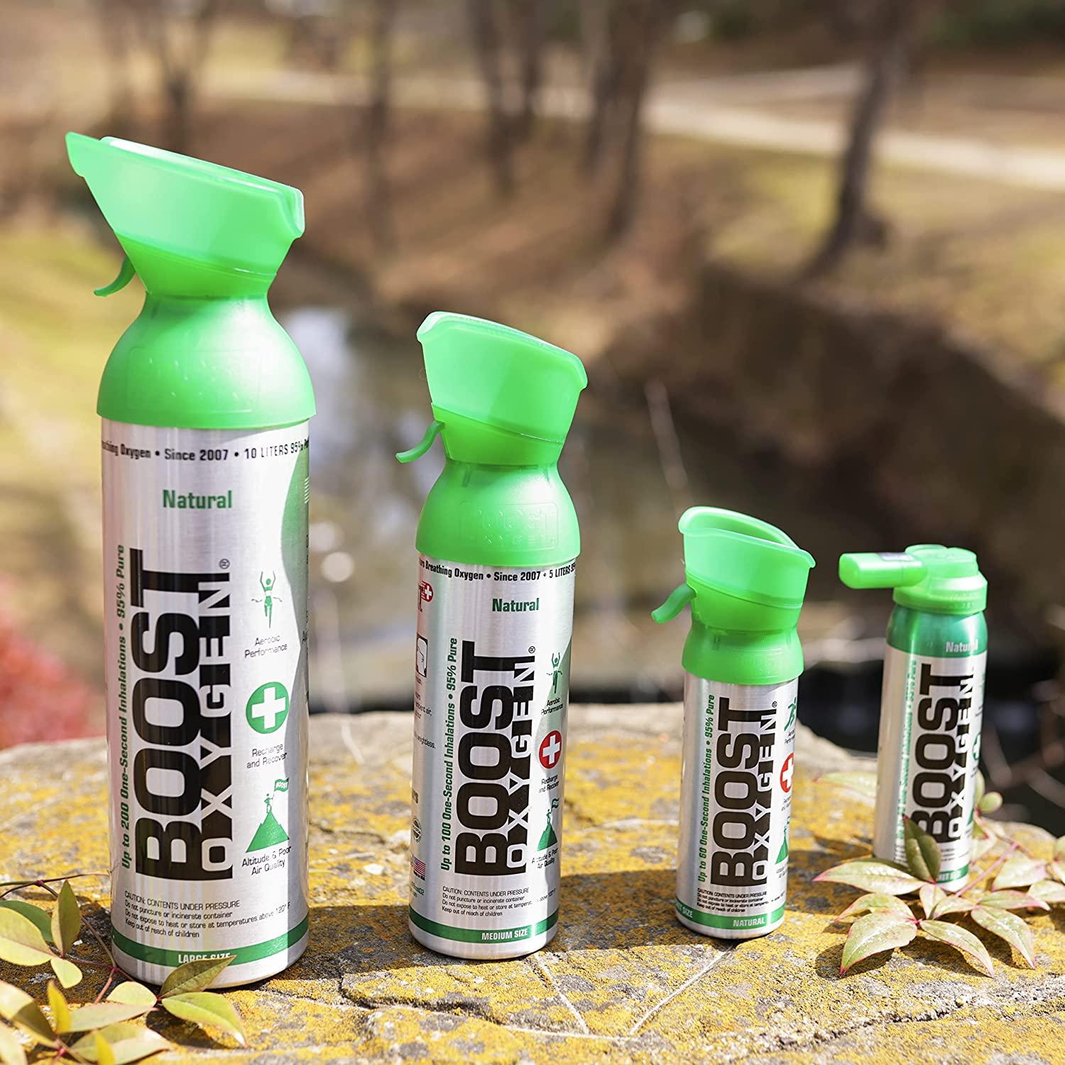 Boost Oxygen Portable 5L Pure Oxygen Canister Variety Pack - Pink ...