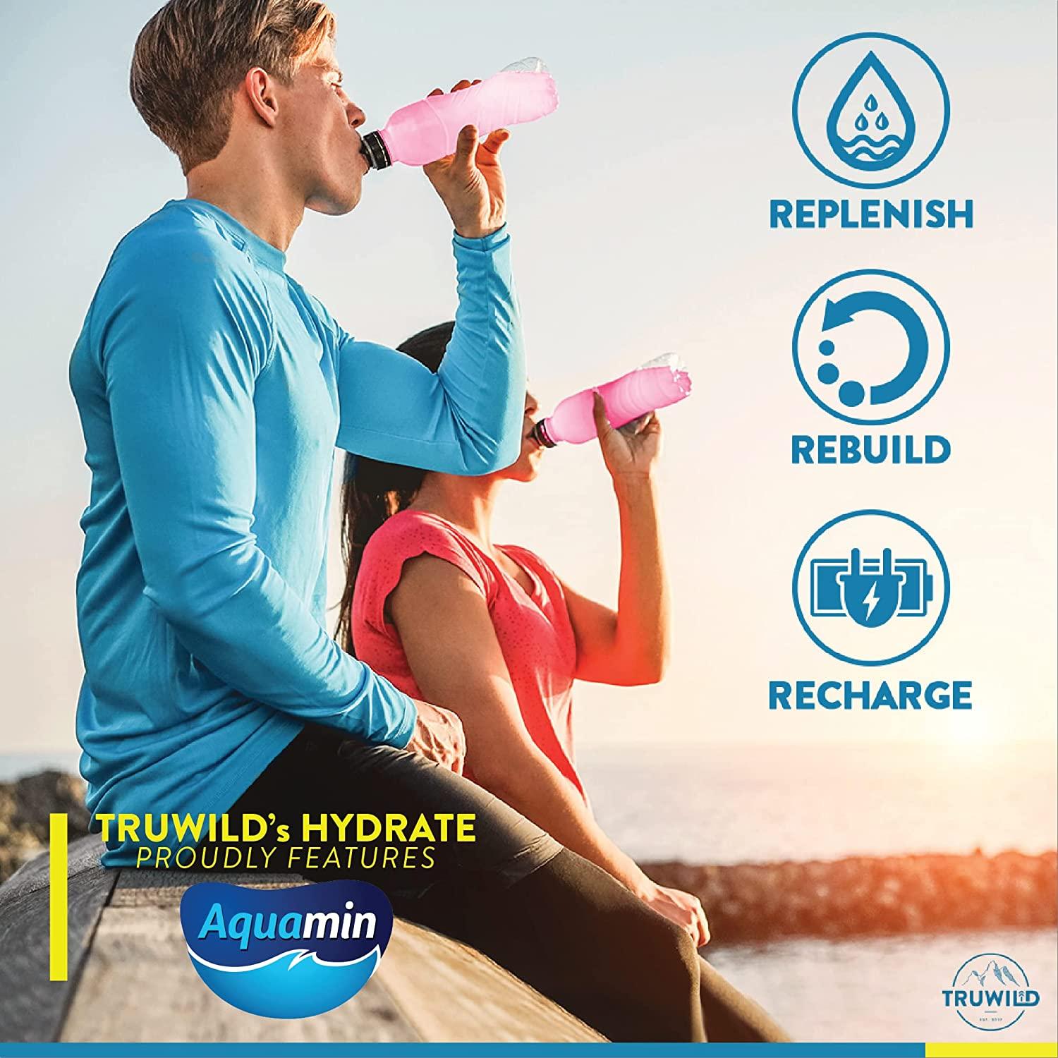 TRUWILD Hydrate Vegan Electrolyte + Amino Acid Drink Mix Powder ...