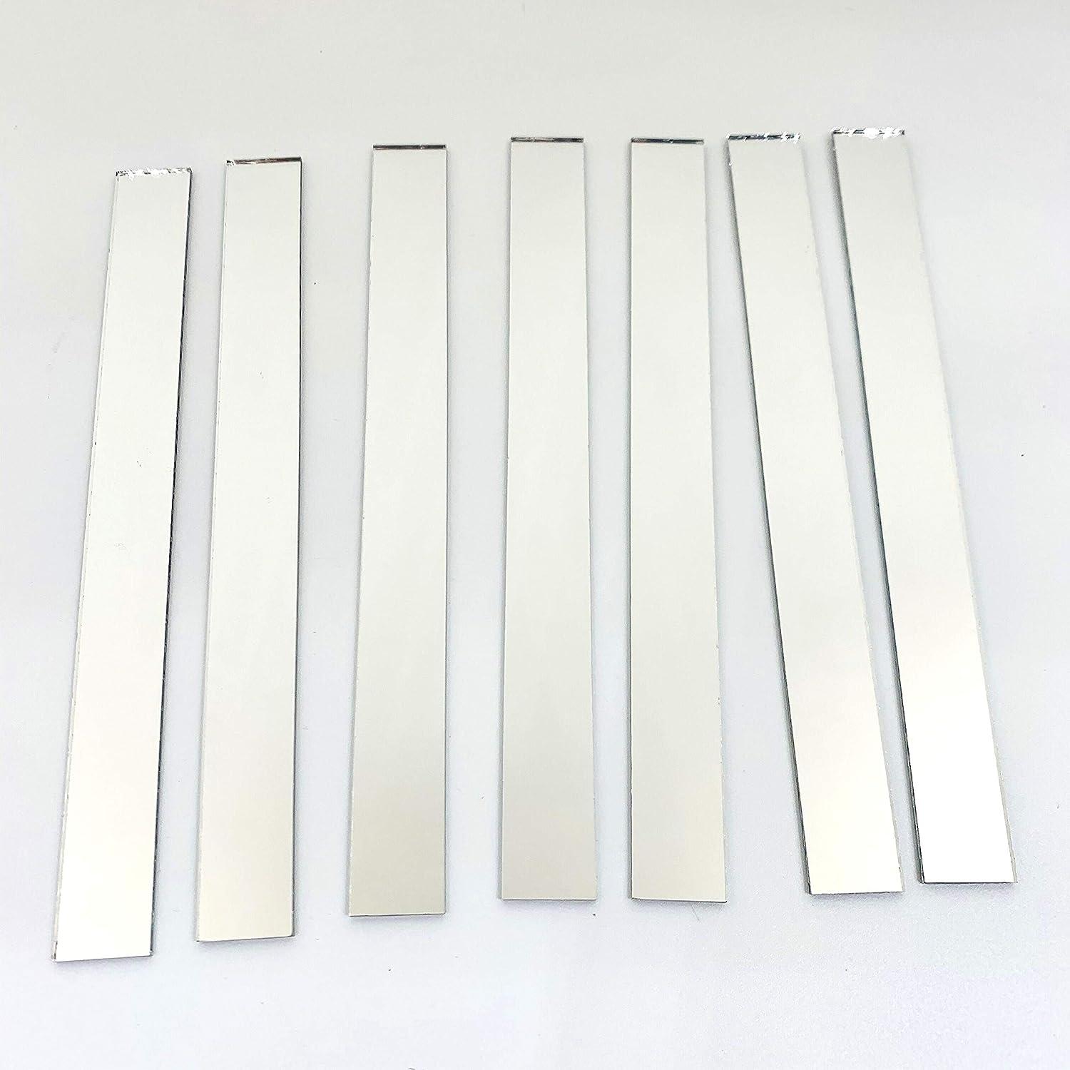50 Pcs 1/2 x 5 Rectangle Mirror Tiles Glass Mosaic Shapes - Pack of 50 ...