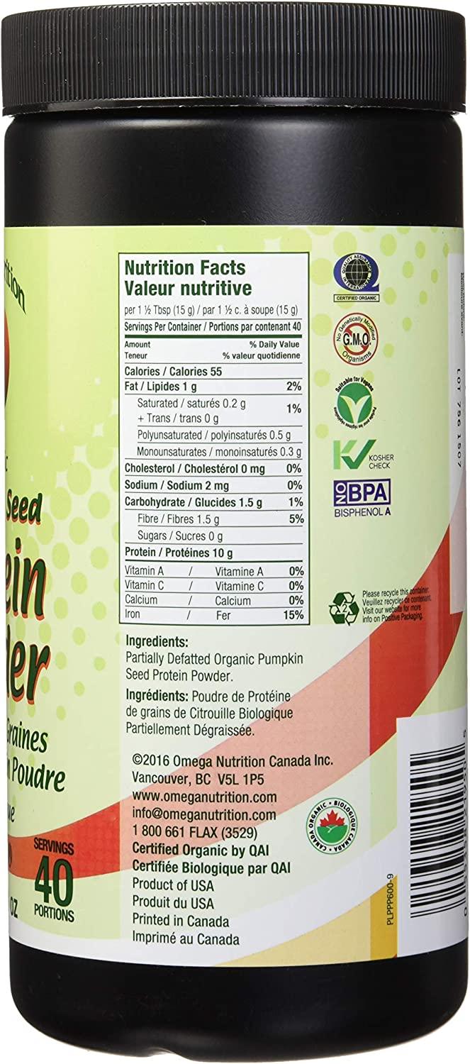 Omega Nutrition Pumpkin Seed Protein Powder - 21oz | Organic Superfood ...
