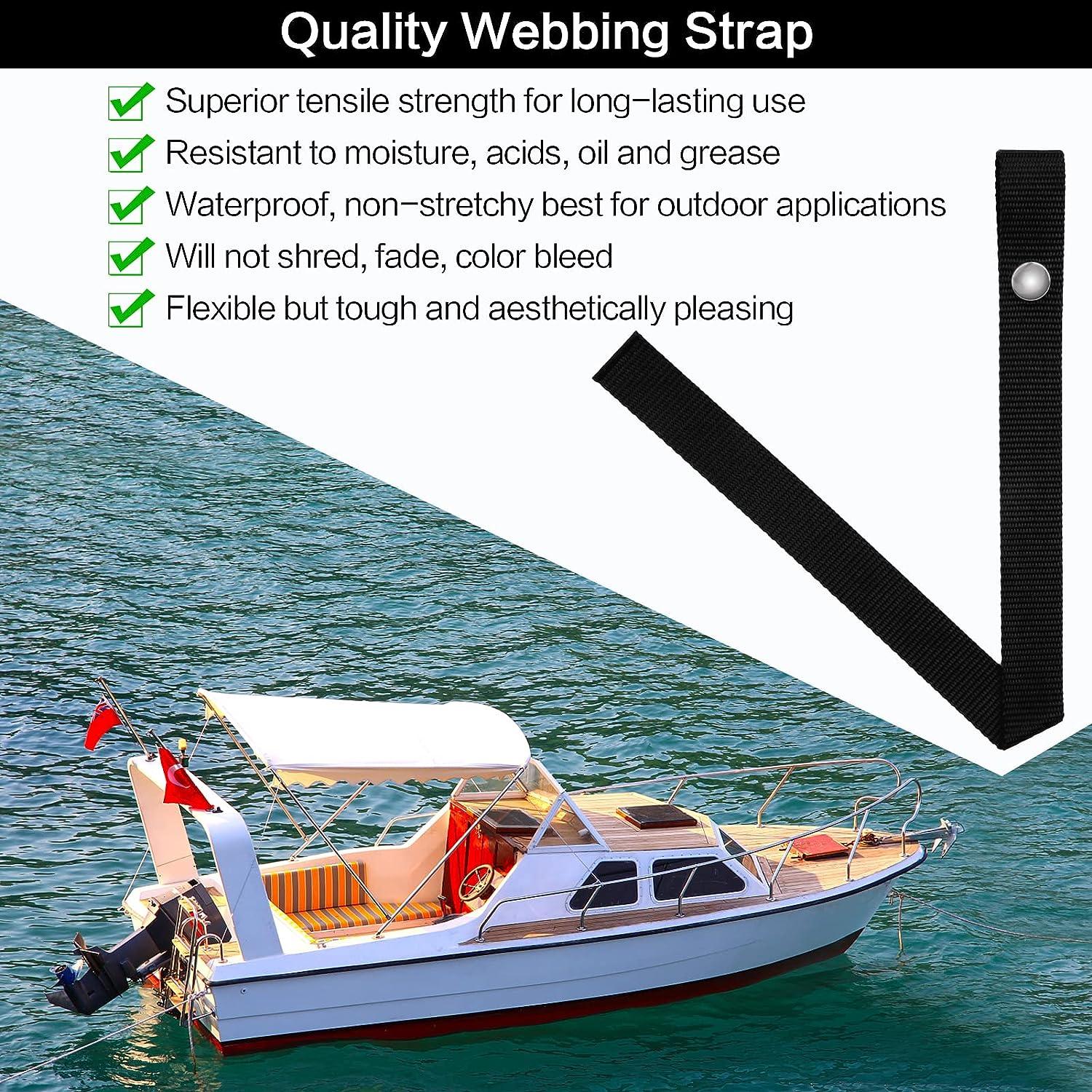 AF ADIFLE 18 Pontoon Boat Ladder Strap with Stainless Steel Snap 2 Pack ...