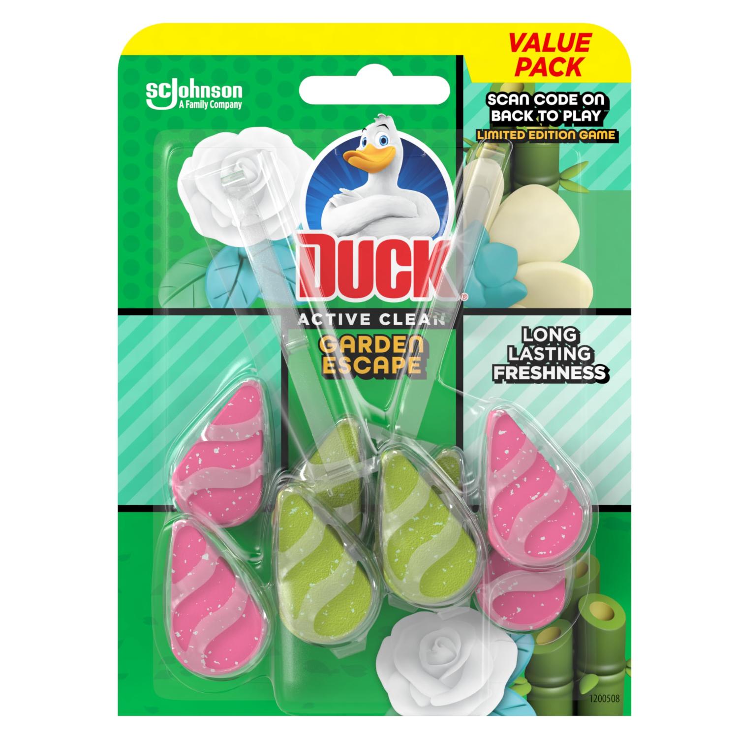 Duck Active Clean Rim Block Foaming Toilet Bowl Cleaner Long-lasting ...