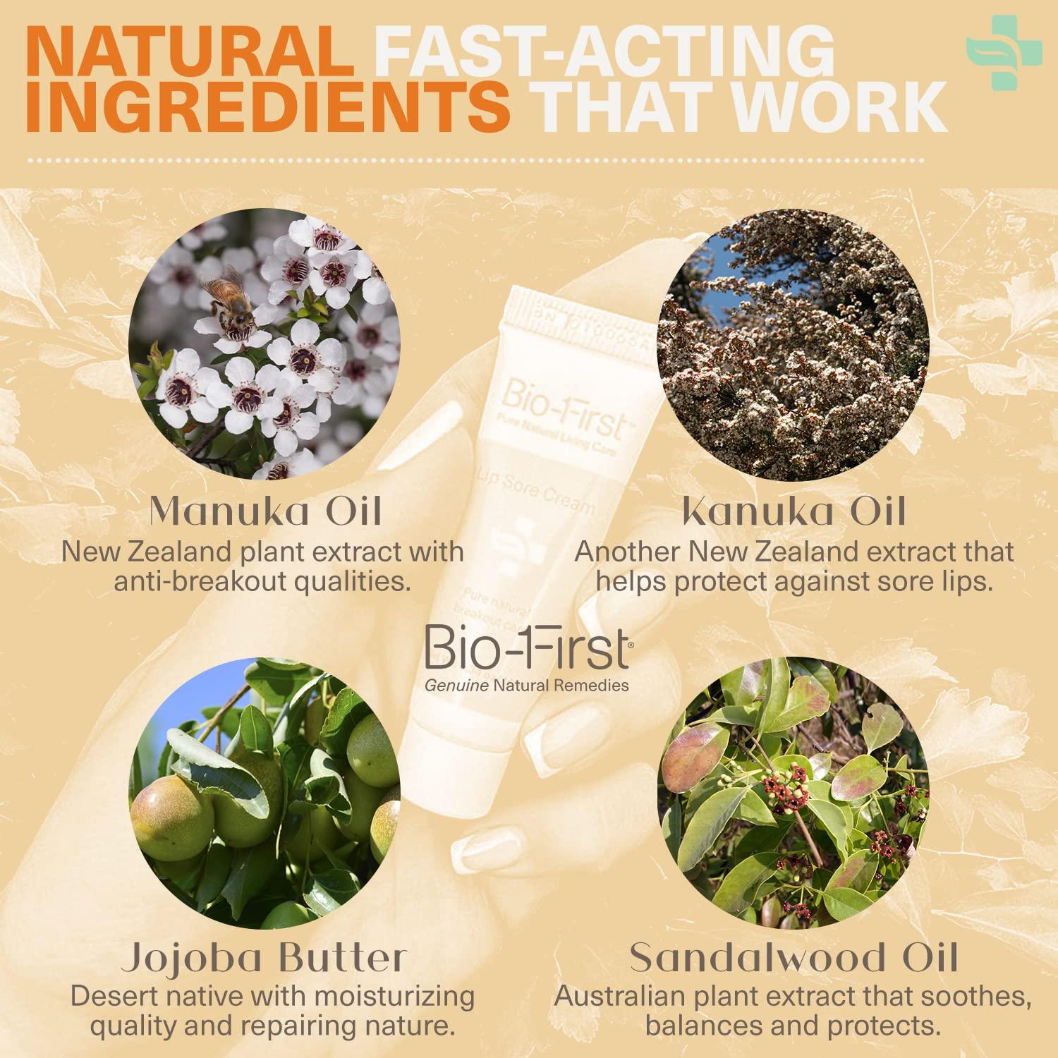 Bio-First Lip Sore Cream: Rapid Response Cold Sore Solution with Manuka ...