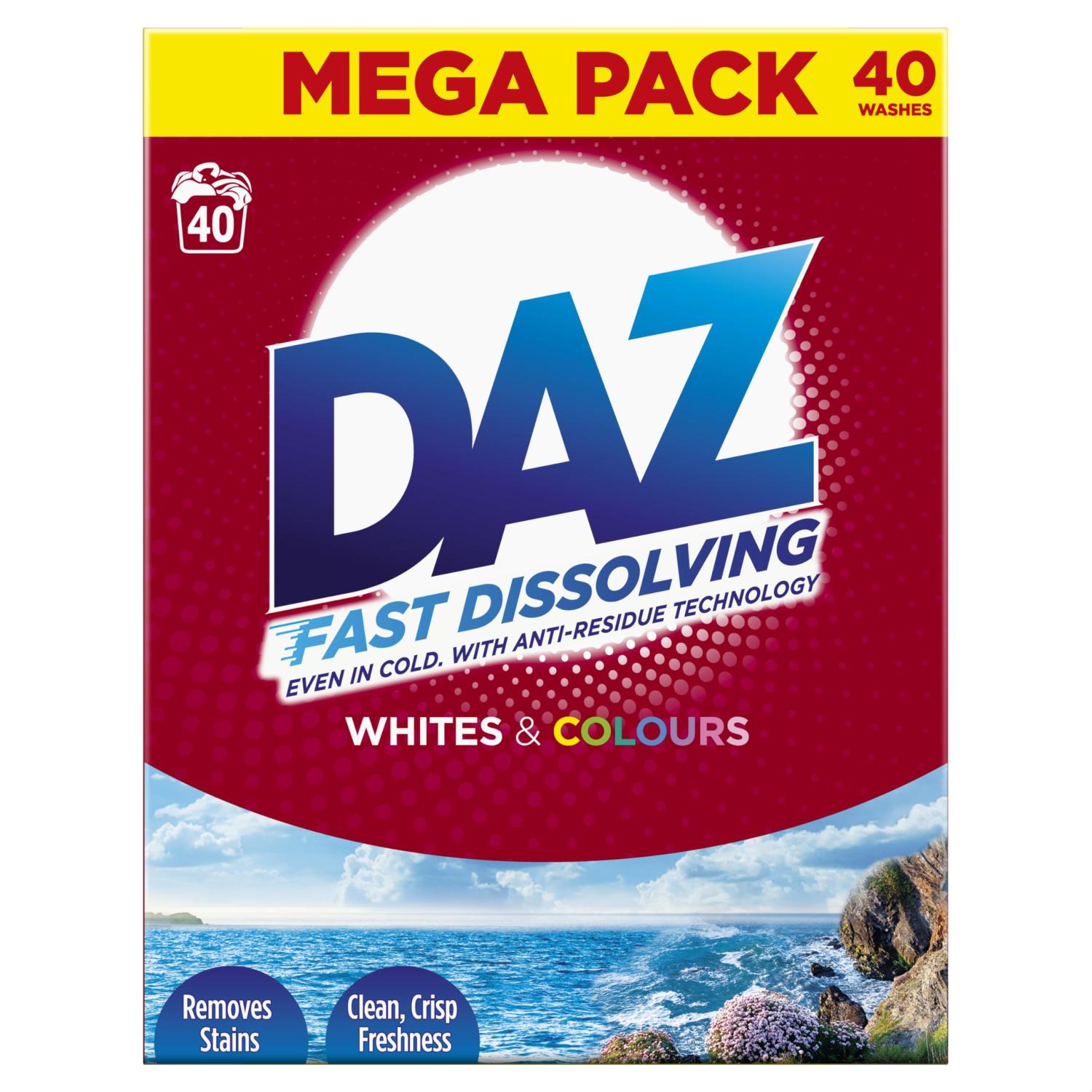 DAZ Daz Washing Powder For Whites & Colours 40 Washes 2400g | Buy Now ...