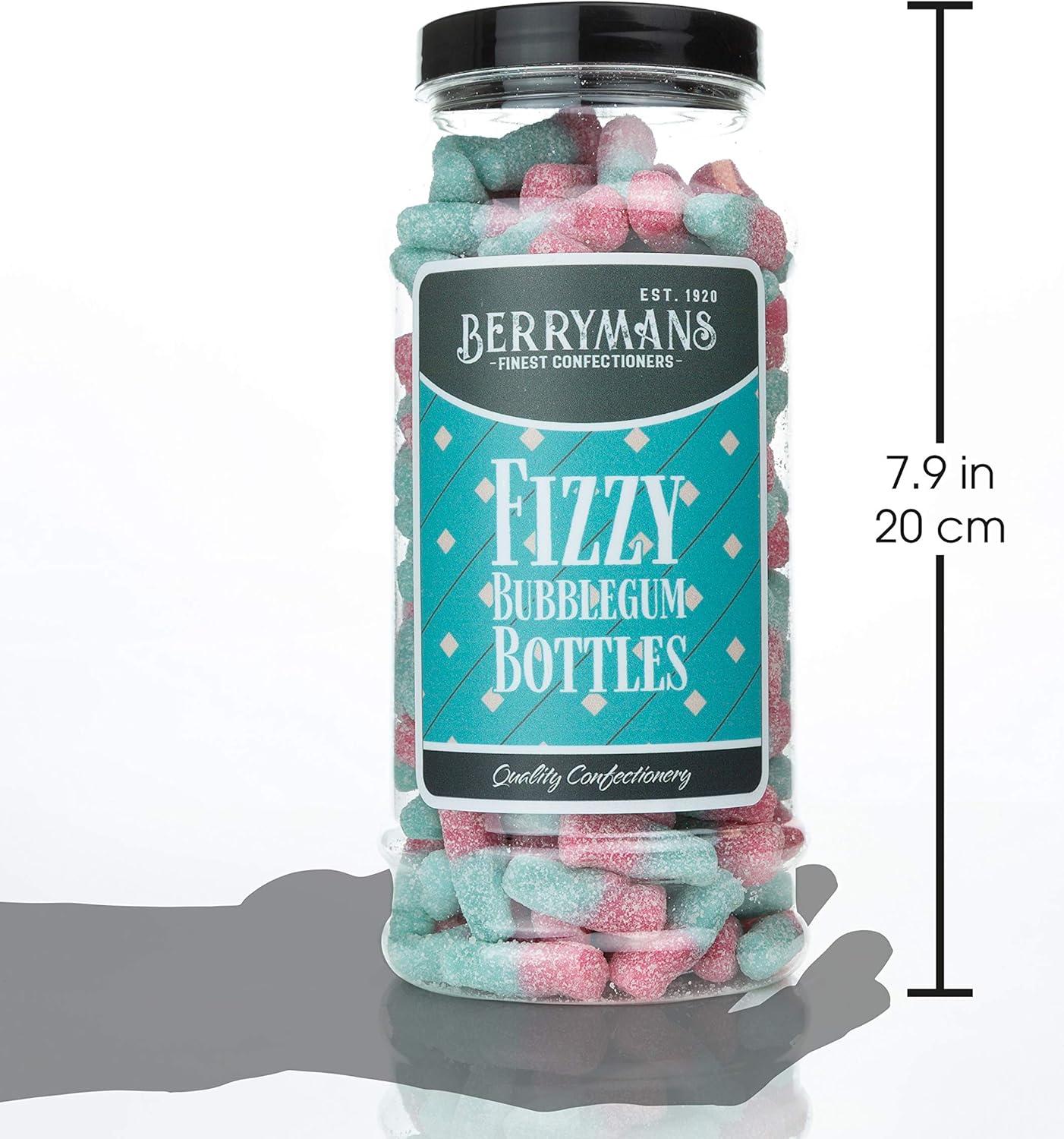 Fizzy Bubblegum Bottles Gift Jar - Berrymans Sweet Shop - Classic Retro ...