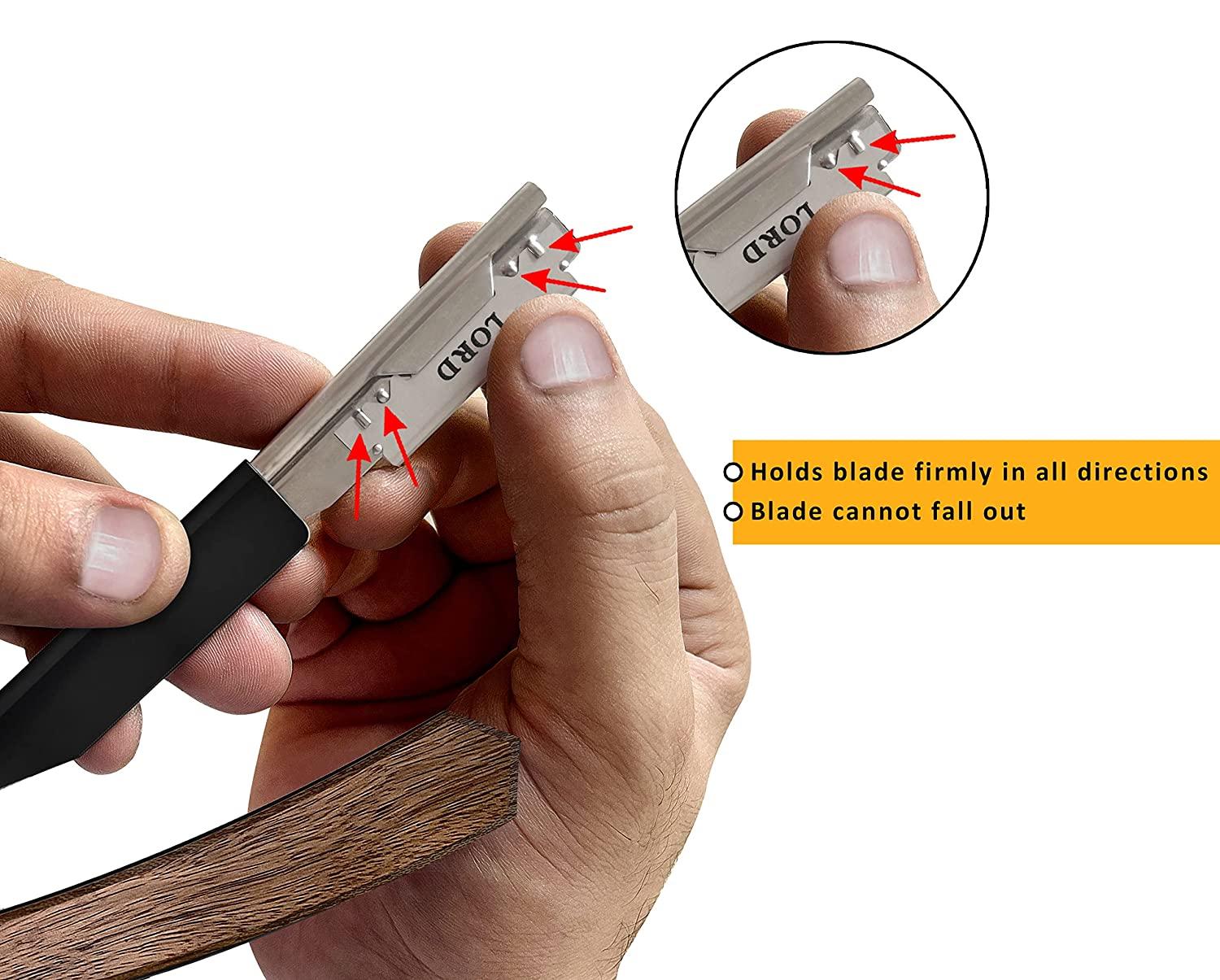 BEAUTICONE Straight Razor with 100 Single Edge Blades | Professional ...