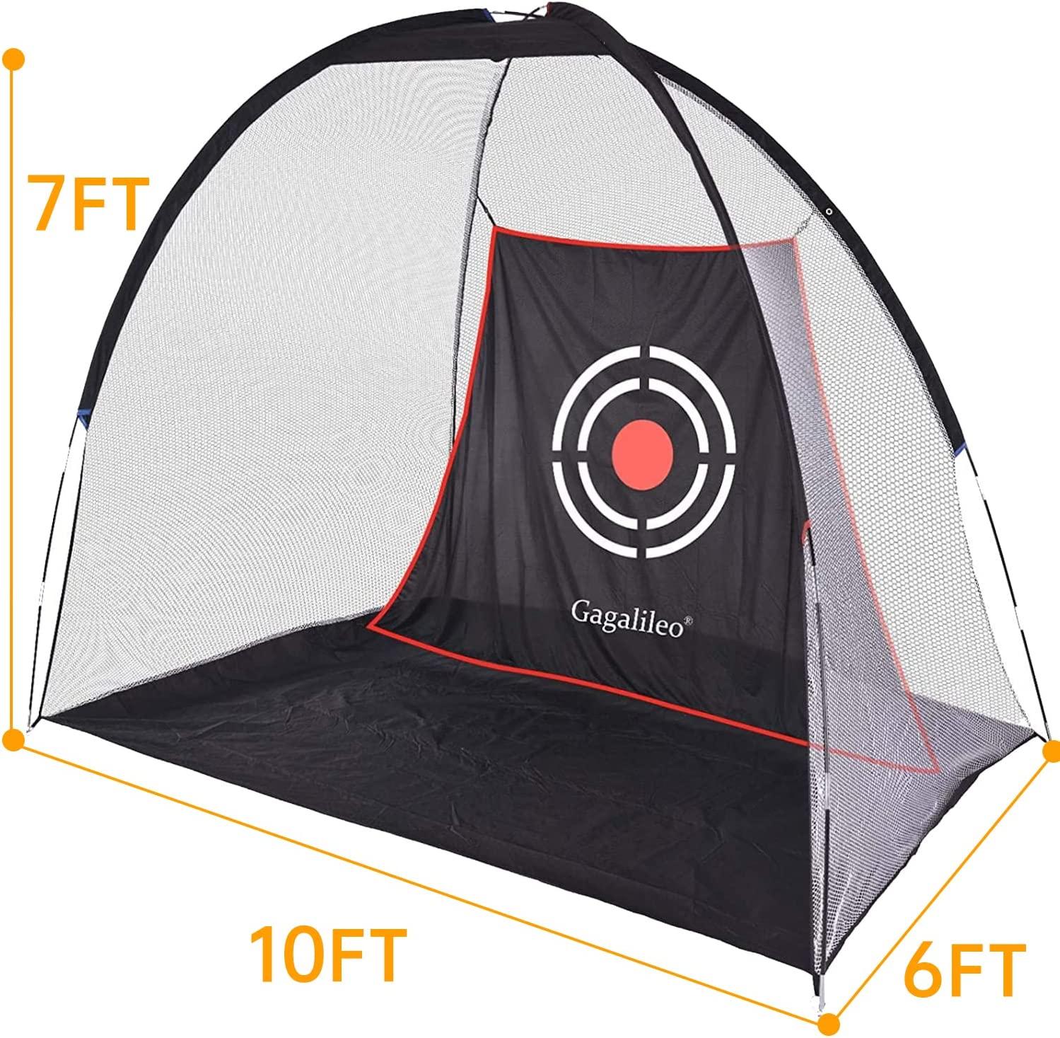 Heavy Duty Golf Practice Net with Target Cloth and Carry Bag - 10x7x6FT ...