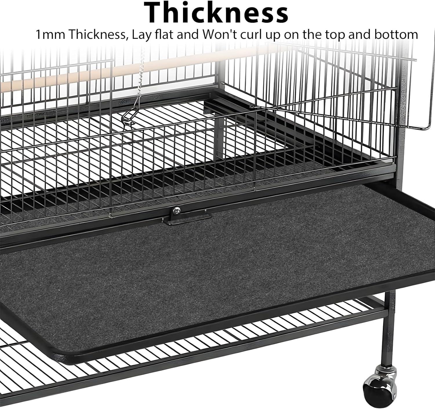 Tababao Large Bird Cage Inserts - 30 Pre-Cut Water-Absorbing Mats for ...