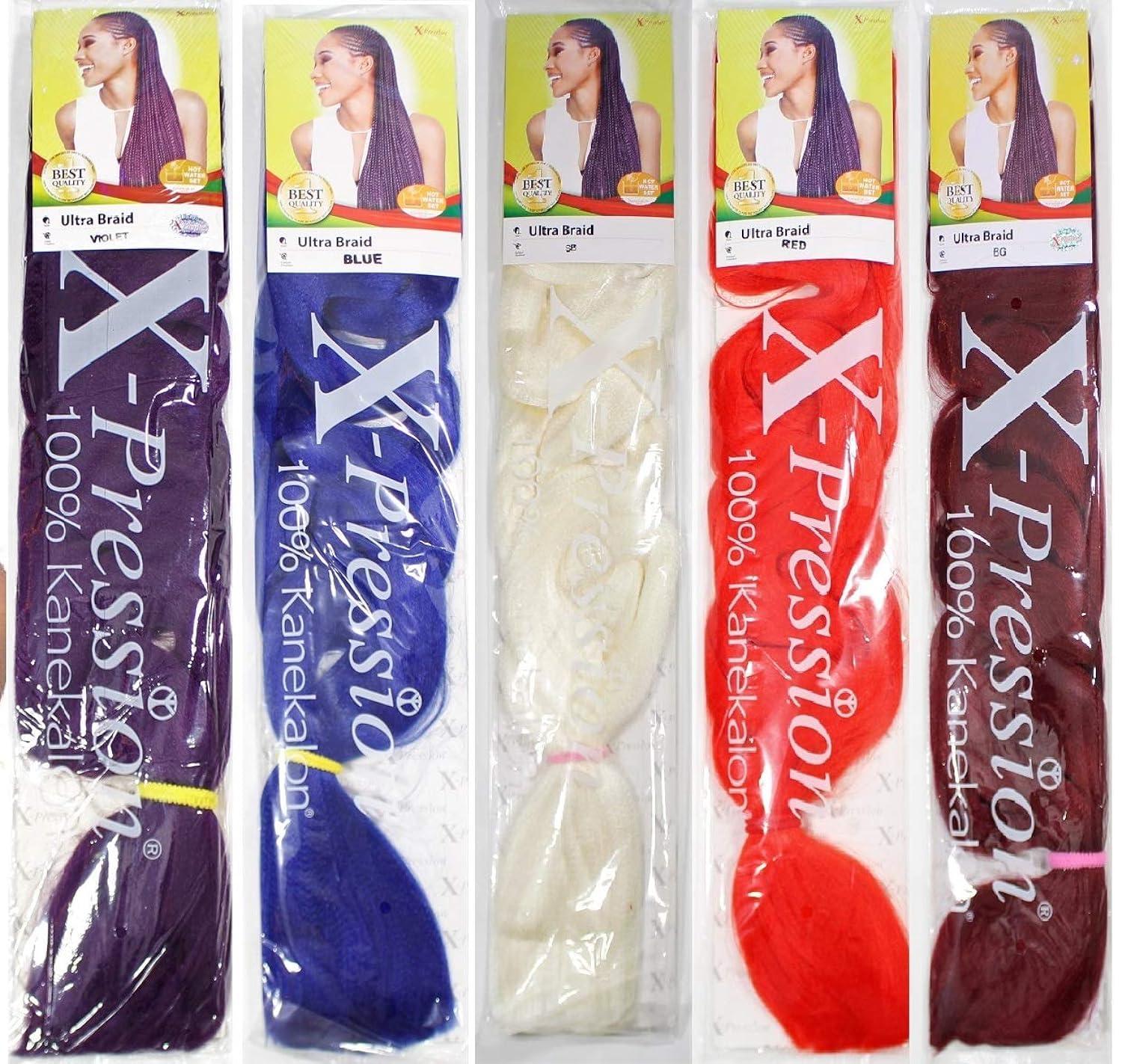XPRESSION (X-pression) Premium Ultra Braid 82" Hair Extension 24 Light ...