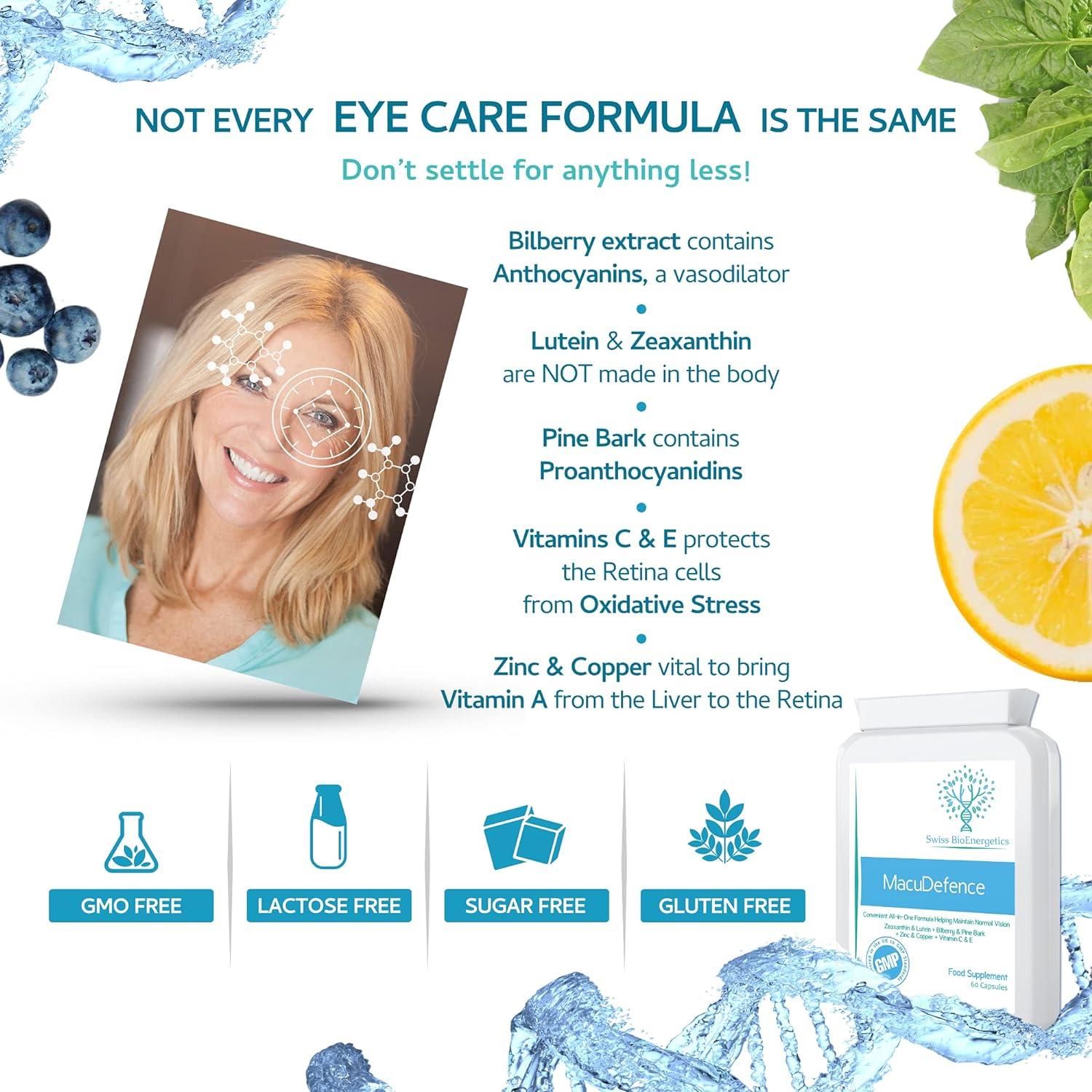 MacuDefence 60 Capsules - Eye Vitamin Supplement with Lutein ...