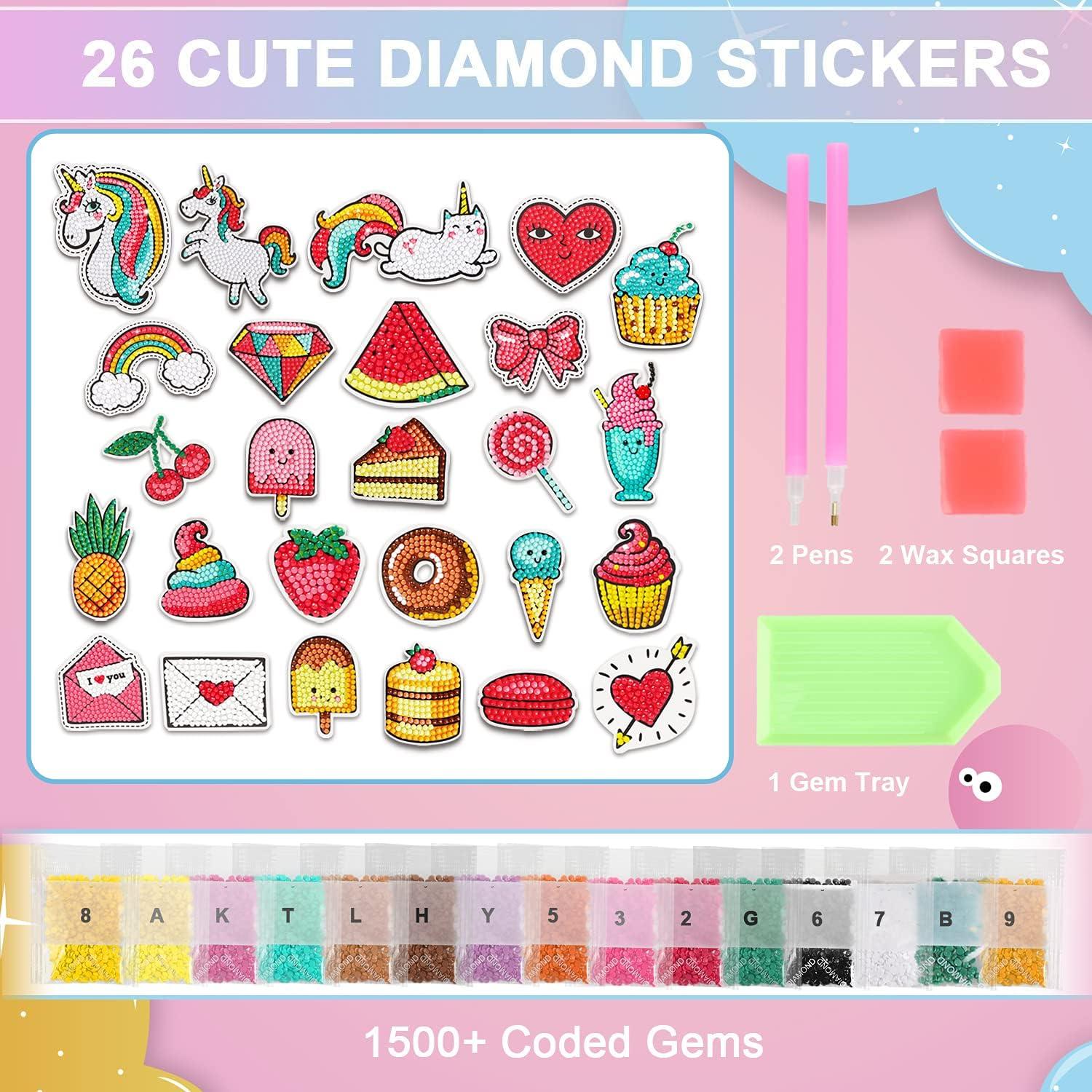 TOY Life Diamond Painting Kits for Kids - 26pcs Mosaic Sticker Art Set ...
