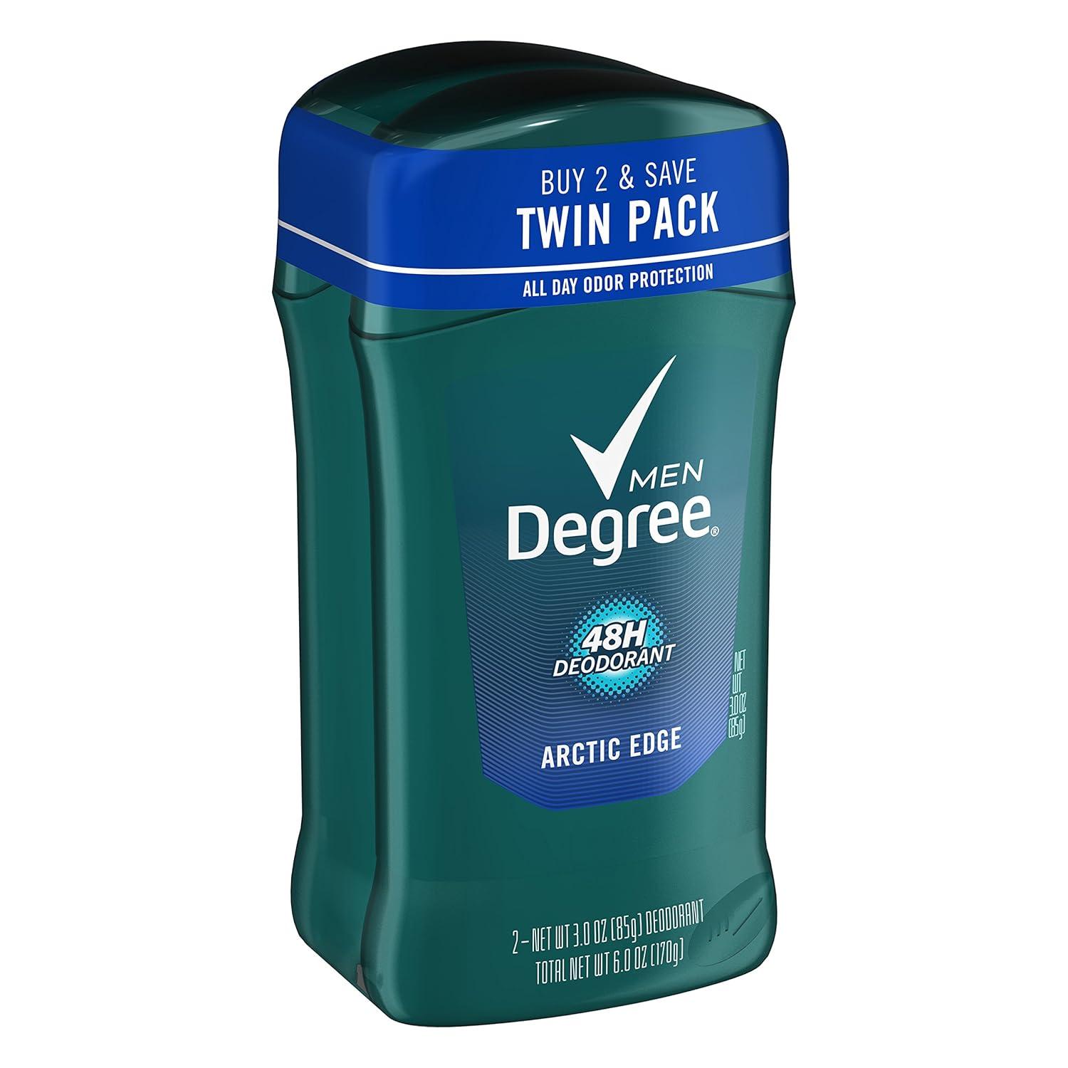 Degree Men Extra Fresh Deodorant Arctic Edge Twin Pack 3 oz ...