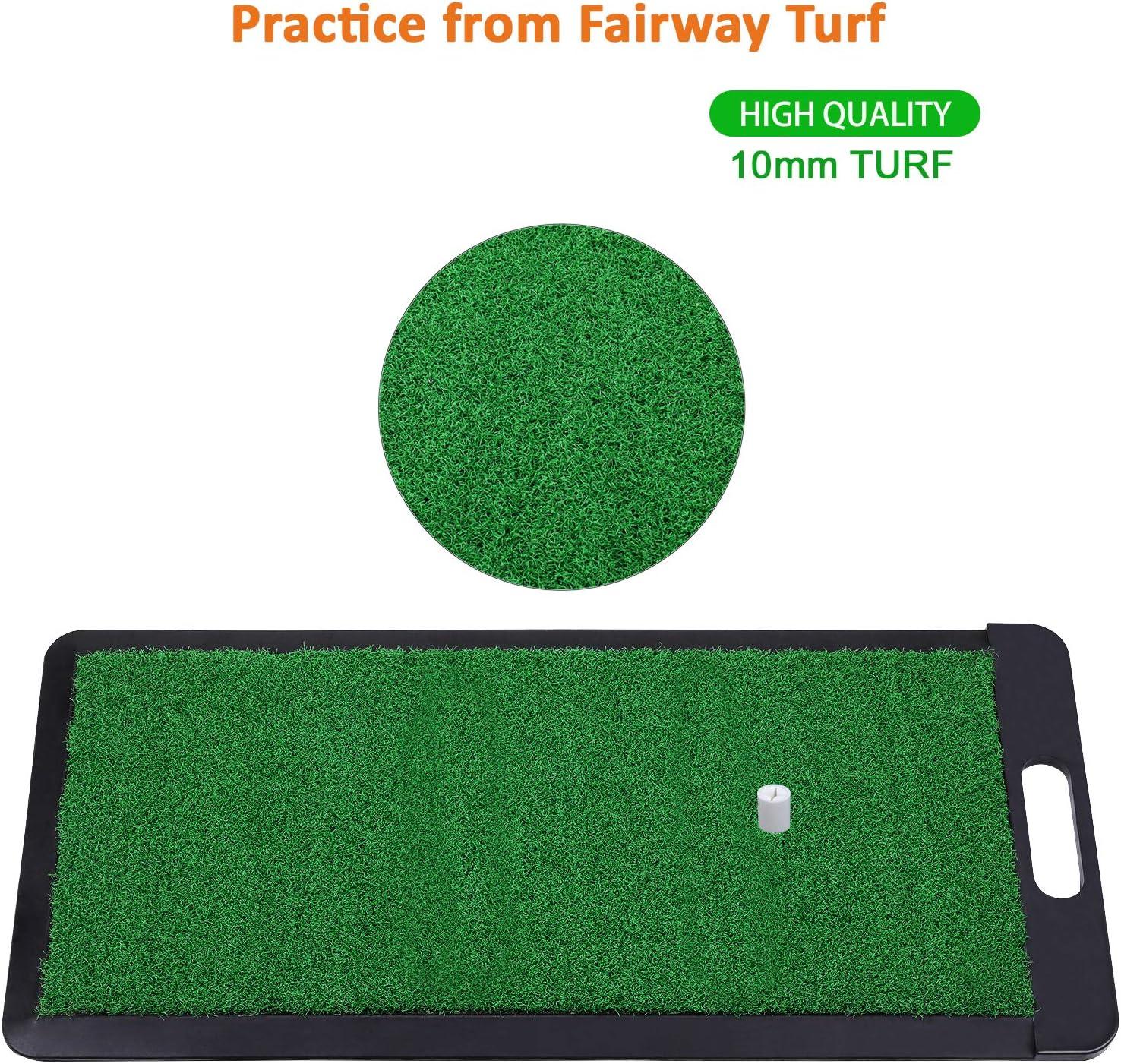SkyLife Golf Practice Mat - Heavy Rubber Base for Driving, Hitting ...