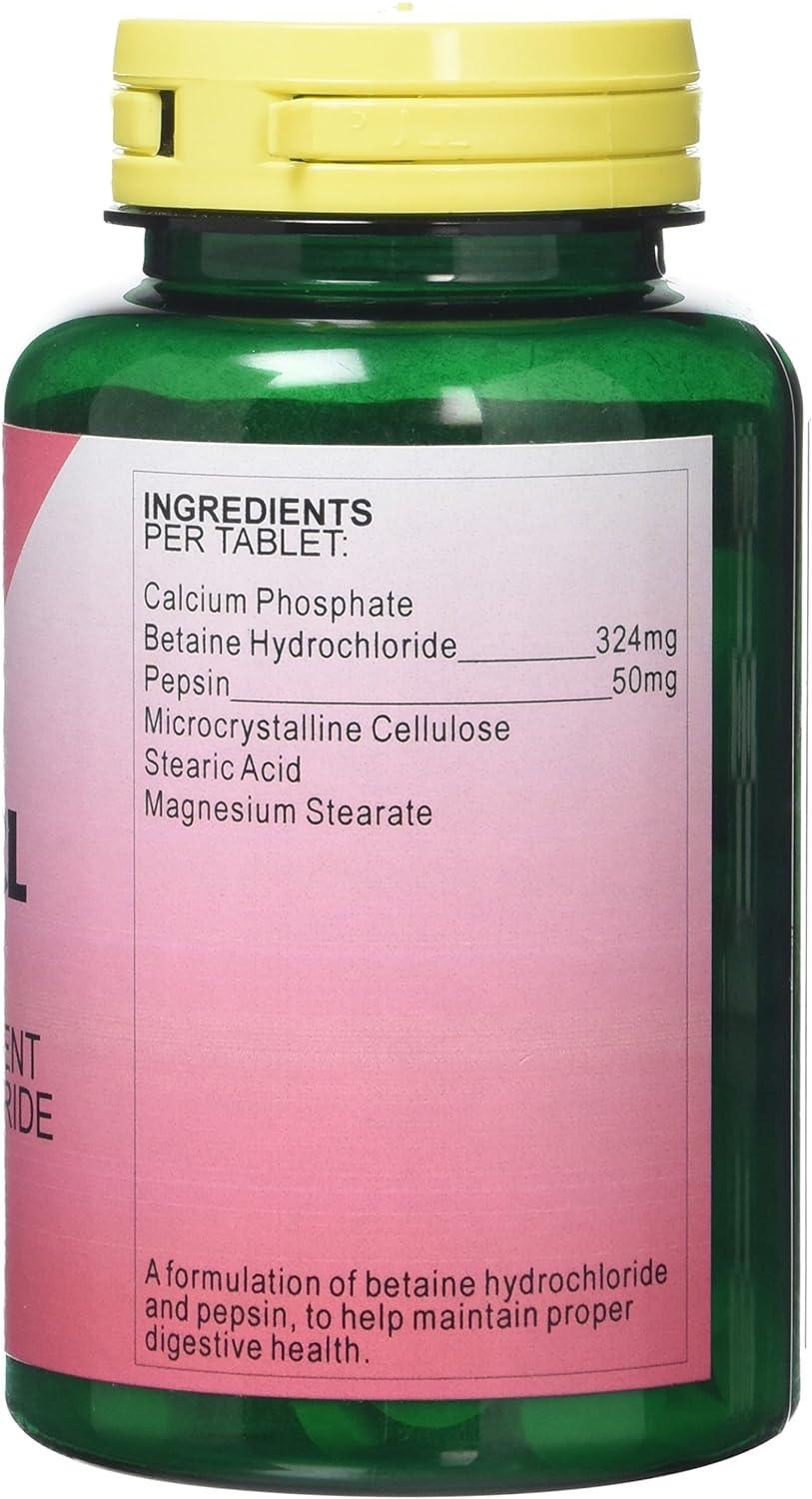 Health Plus Betaine HCl + Pepsin Digestive Health Supplement - 180 ...