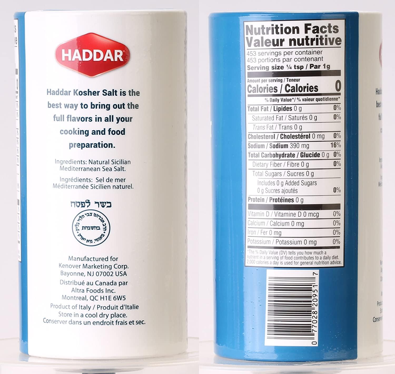 Haddar Kosher Salt 16oz - Authentic Italian Quality | Buy Online