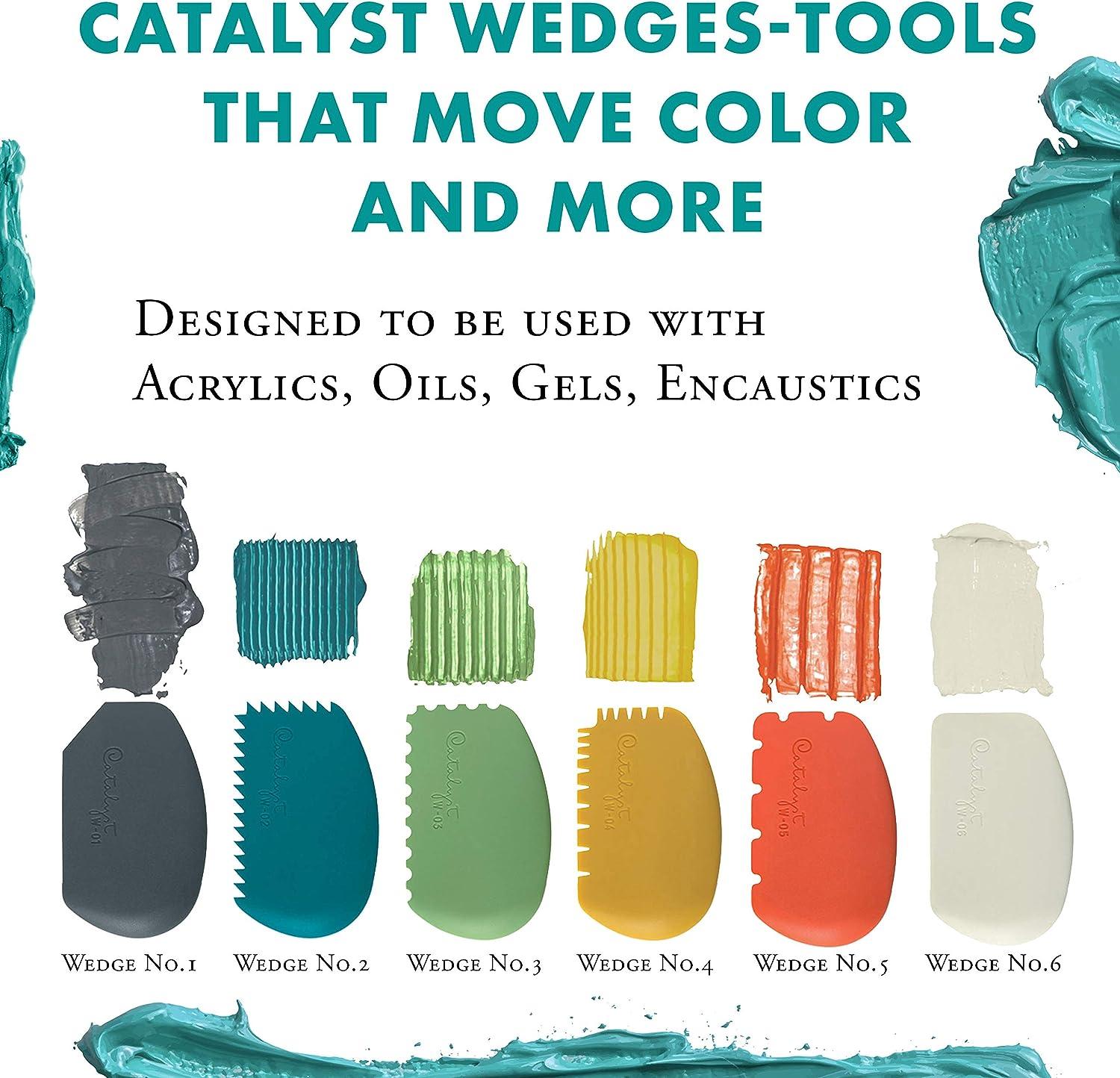 Princeton Catalyst Tools - White Wedge for Texturizing and Moving Paint ...