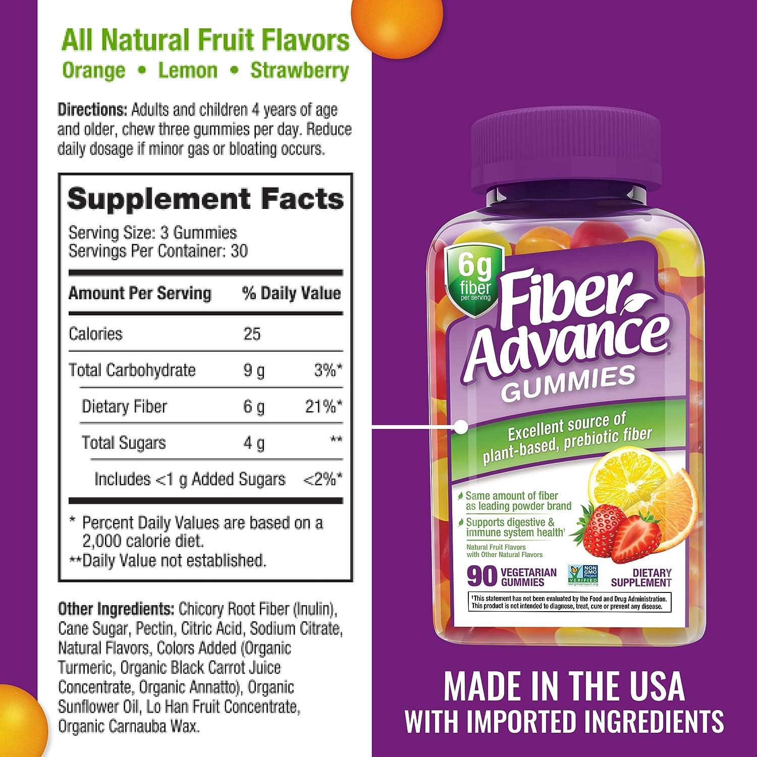 Chicory Root Inulin Prebiotic Fiber Gummies | 100% Plant Based ...