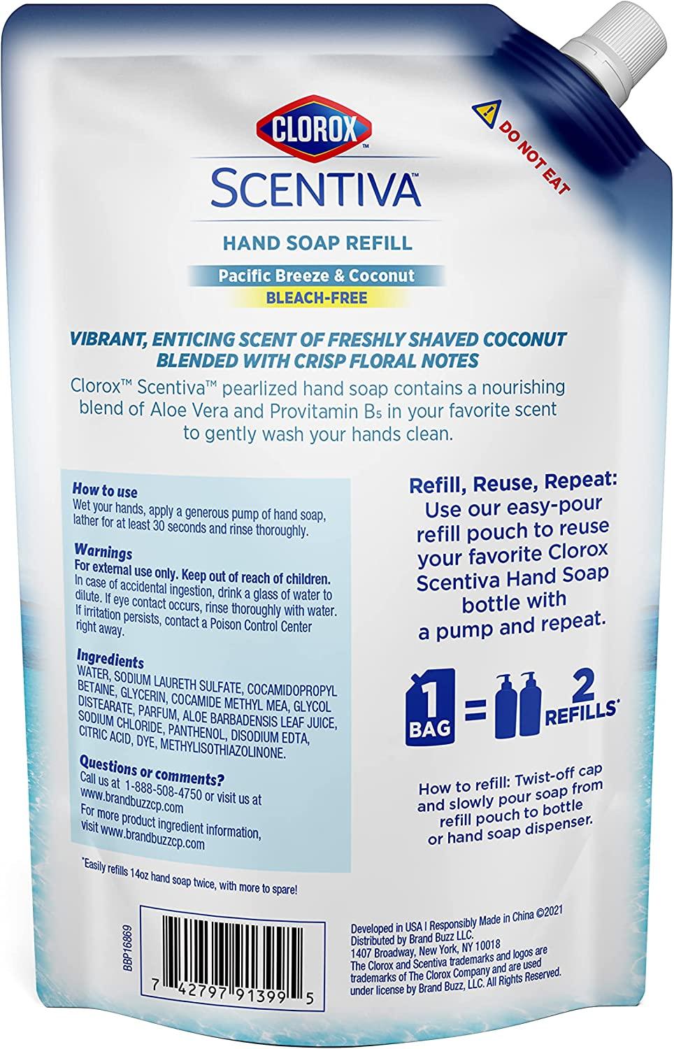 Clorox Scentiva Liquid Hand Soap Refill 34 oz - Pacific Breeze ...