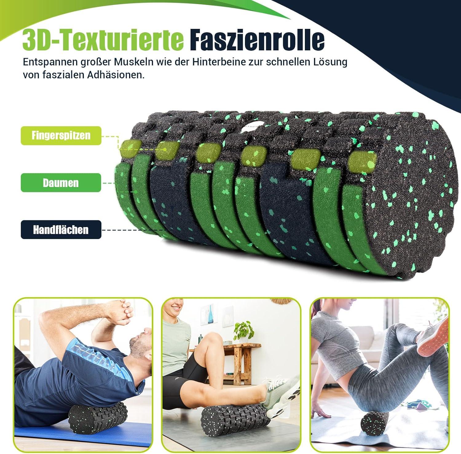 Buy Fascia Roll Set - 3D Texture Massage with Instructions & Poster ...