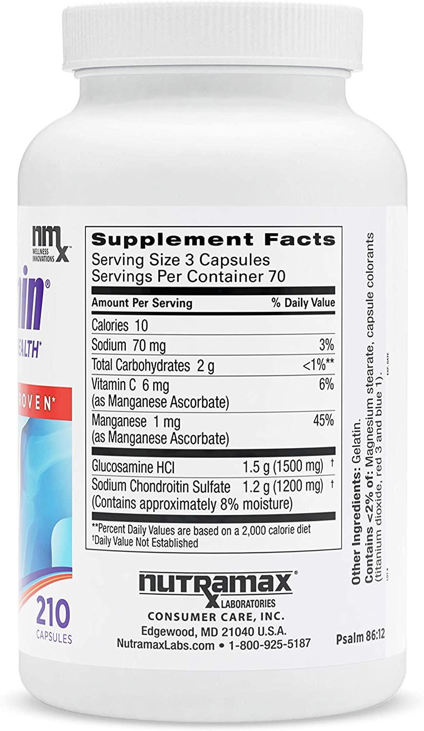 Nutramax Cosamin DS Joint Health Supplement - 210 Capsules for Men ...