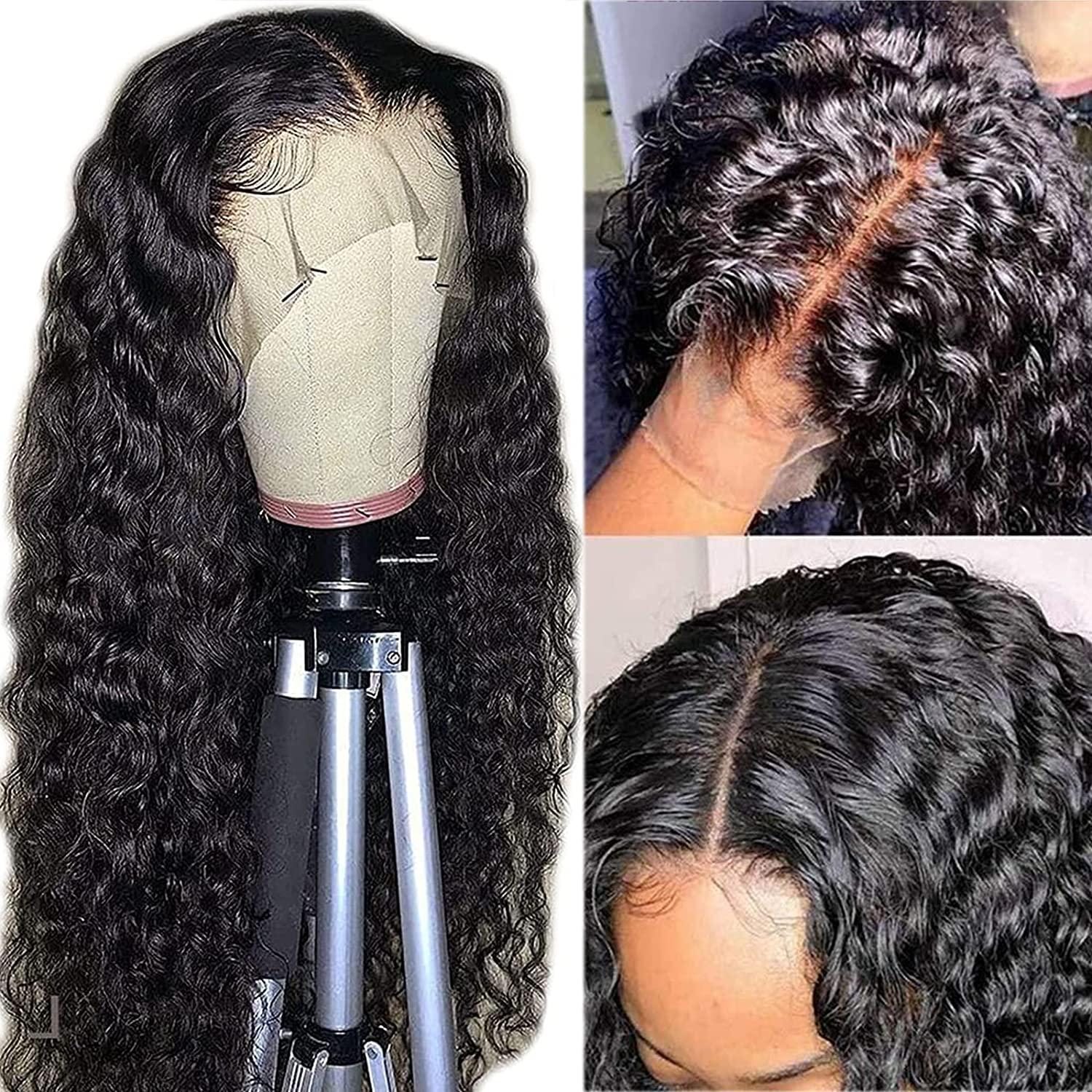 18 Deep Wave HD Lace Front Wig - 150% Density Pre Plucked - Black Women ...