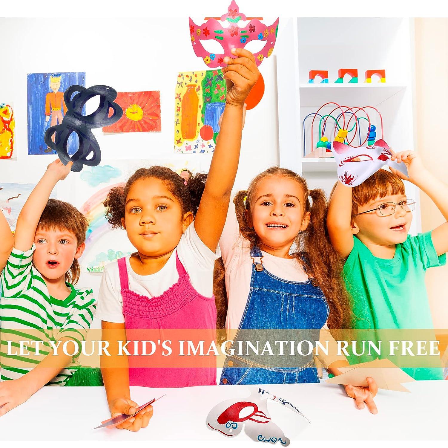 50 Pcs DIY Unpainted White Full Face Masquerade Paper Mache Masks - 10 ...