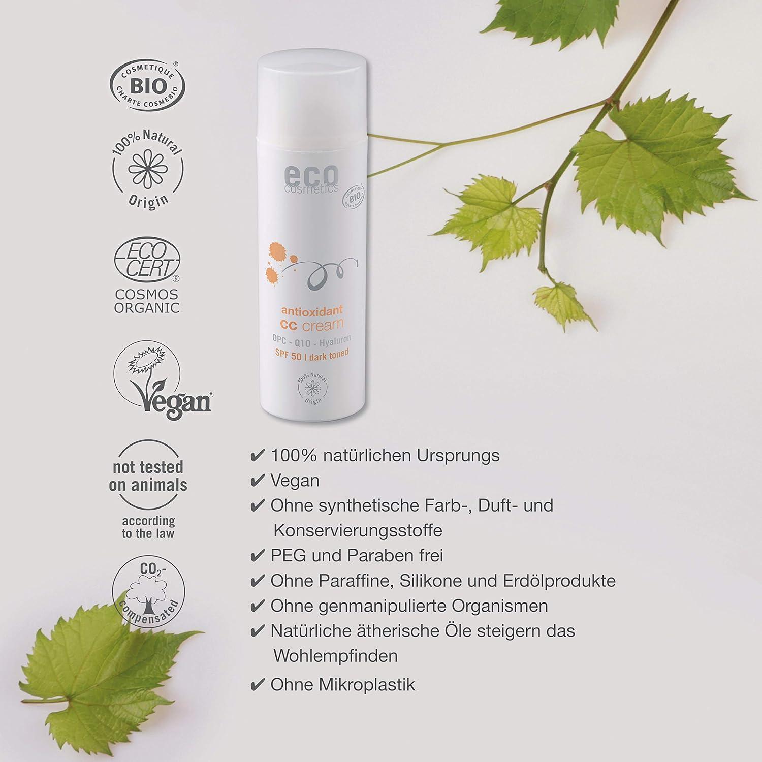 eco cosmetics Bio CC Cream Day Cream Tinted with OPC Q10 and Hyaluronic ...