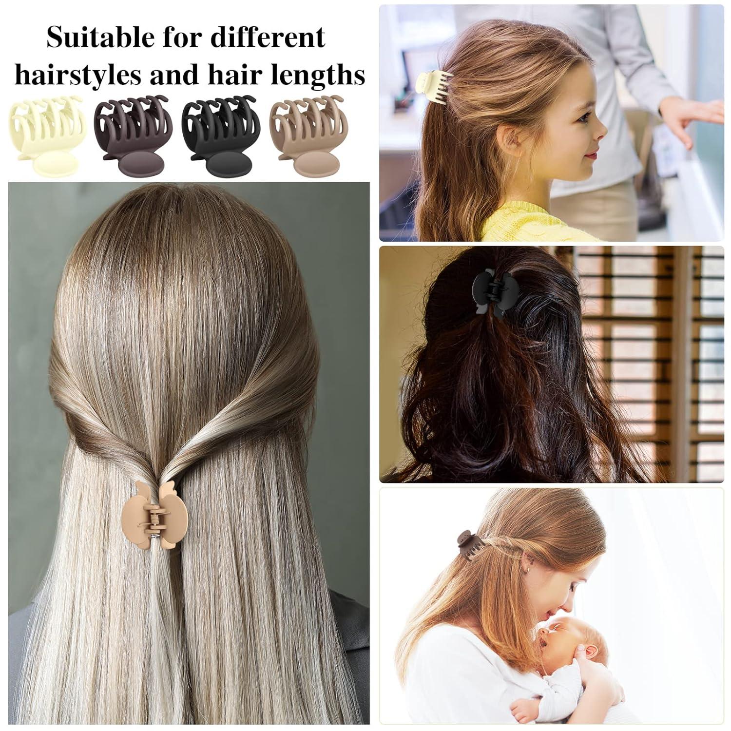 Kaund 8 PCS 1.6 Inch Non-slip Matte Hair Clips for Thin Hair - Medium ...