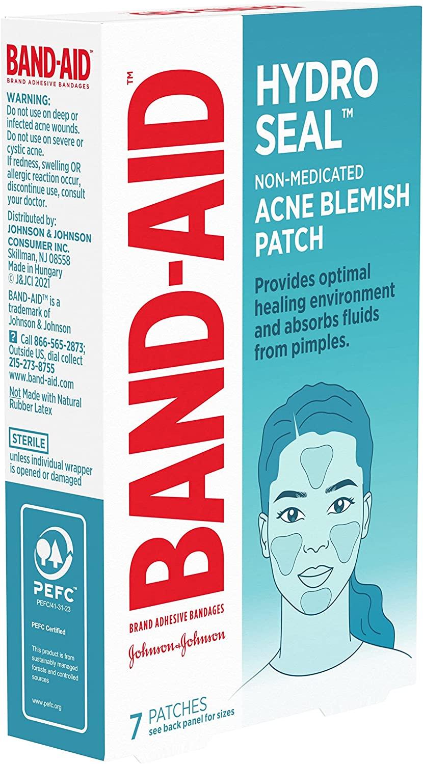 Band-Aid Hydro Seal Acne Patches for Face - Non-Medicated Blemish Patch ...