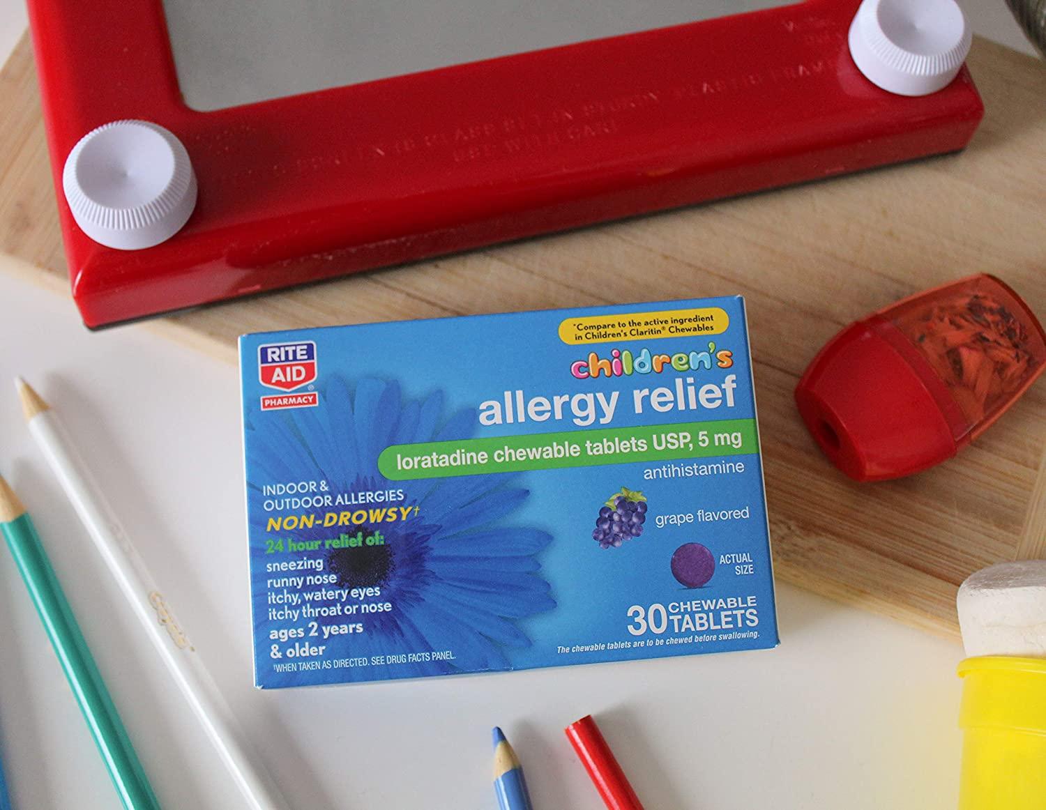 Rite Aid Children's Non-Drowsy Allergy Relief Chewables - Grape Flavor ...