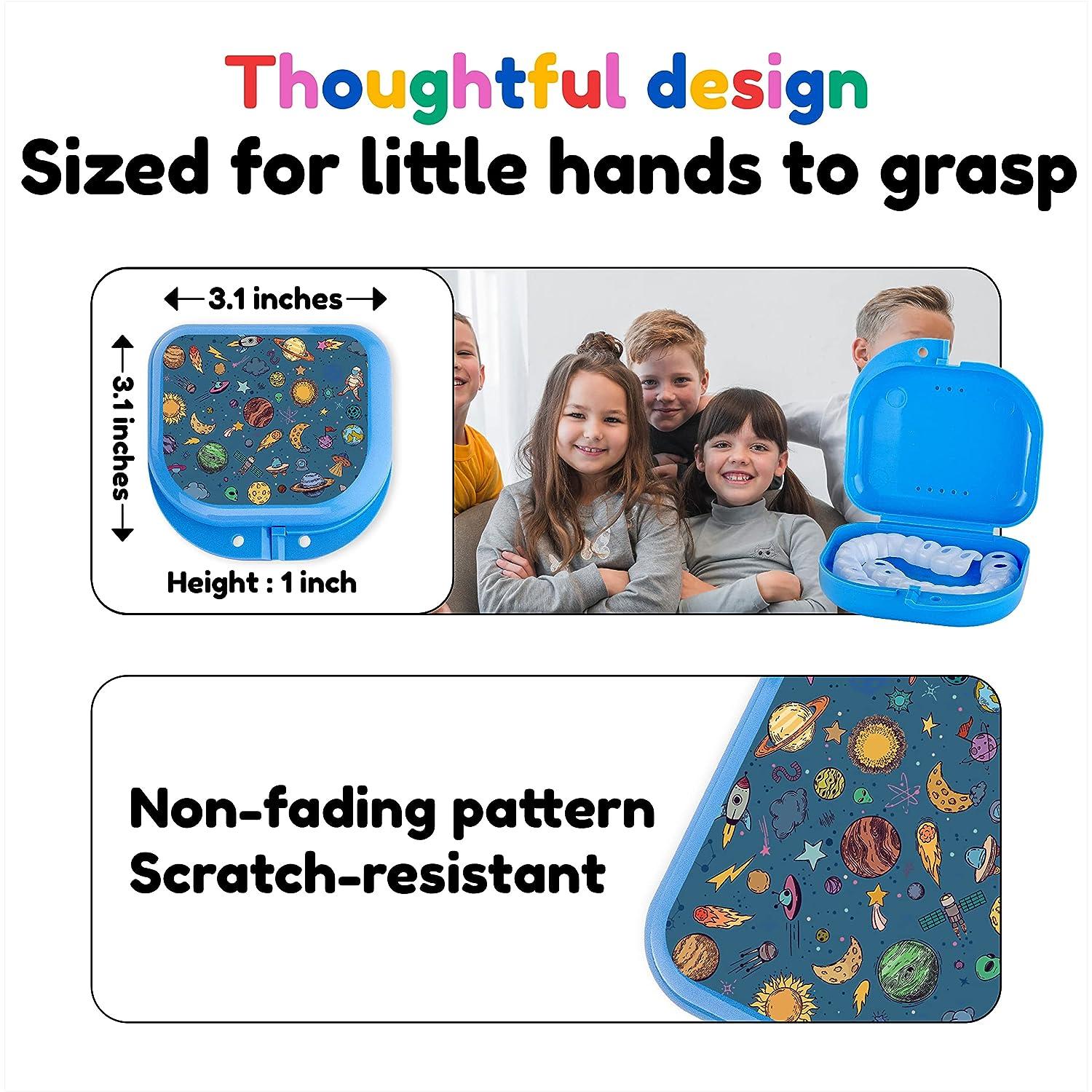 Cute Retainer Holder Case with Funny Cartoon Design - Blue | 1 Pack ...