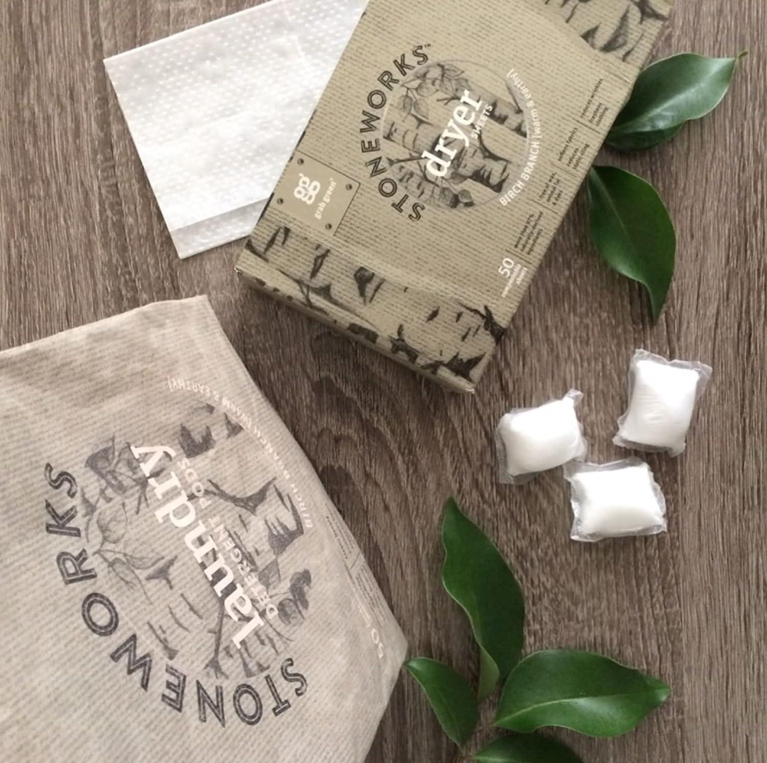 Grab Green Stoneworks Laundry Detergent Pods & Dryer Sheet Bundle ...