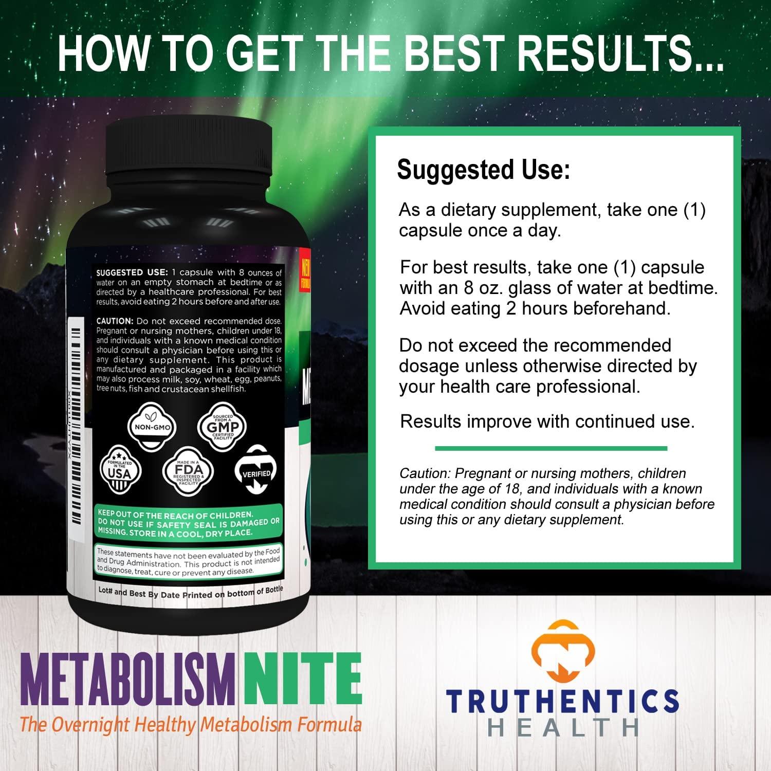 Night Time Metabolism & Restorative Sleep Support Supplement - PM ...