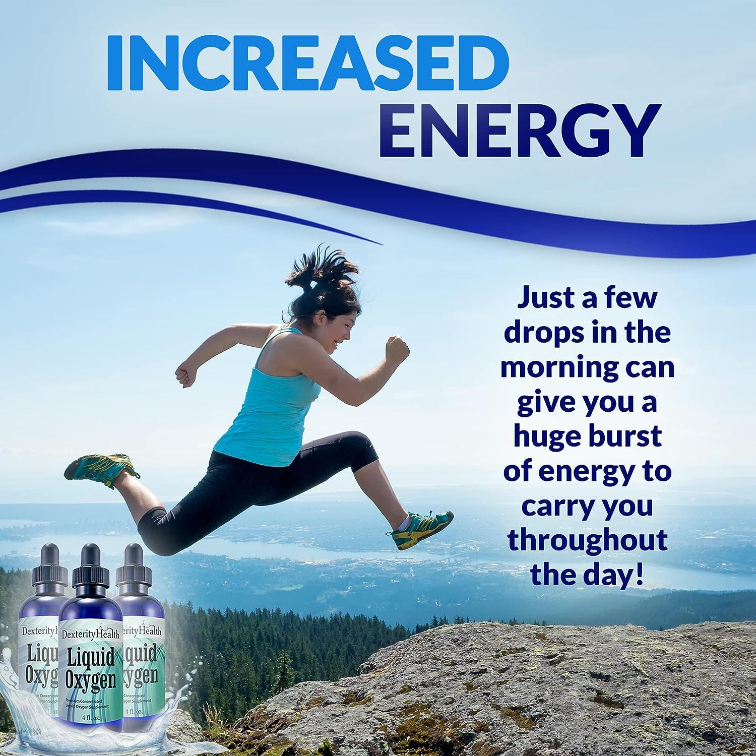 Dexterity Health Liquid Oxygen Drops 3-Pack - 4 oz. Dropper Bottles ...