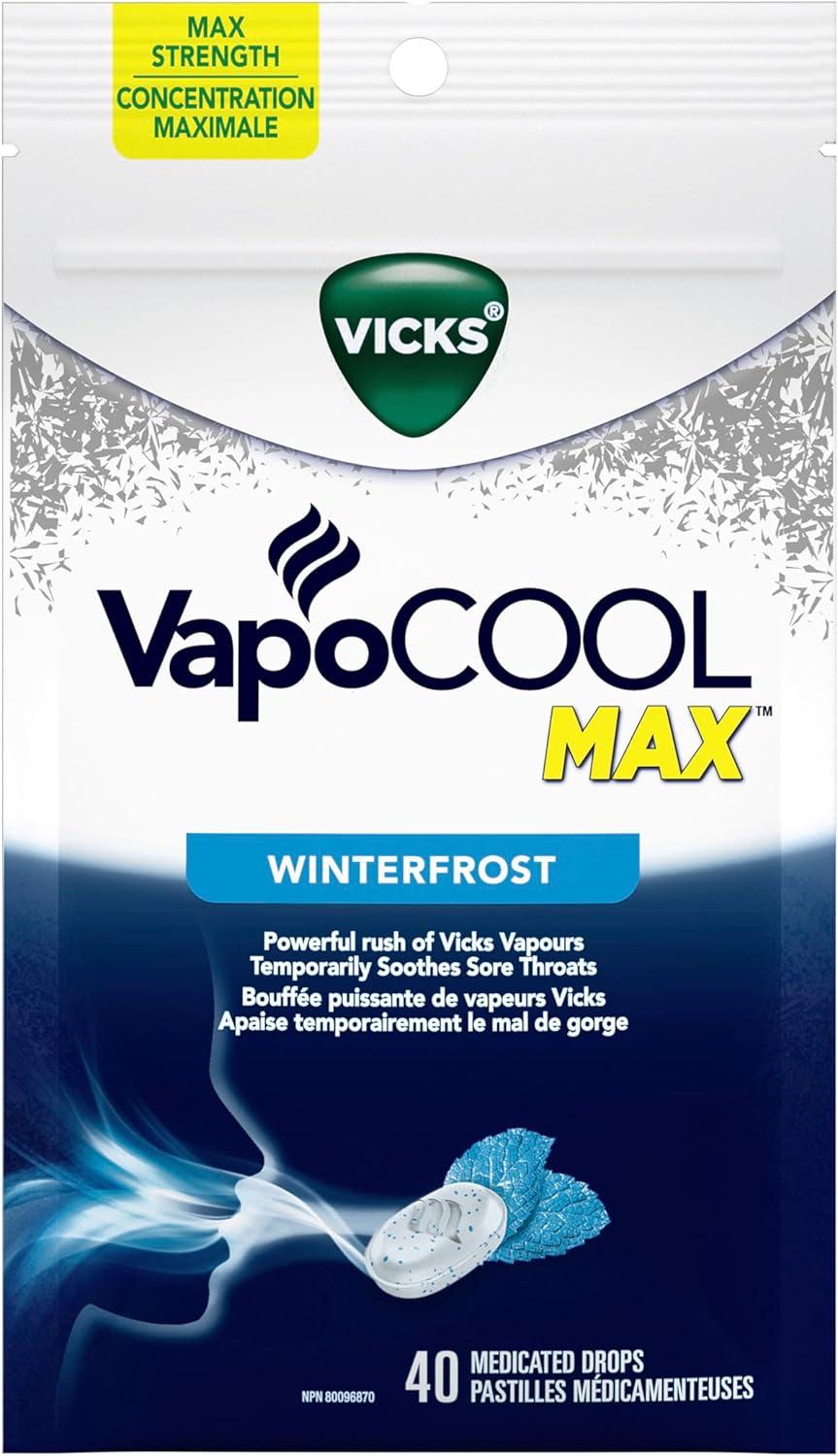 Vicks VapoCOOL Max Medicated Drops for Temporary Cough and Sore Throat ...