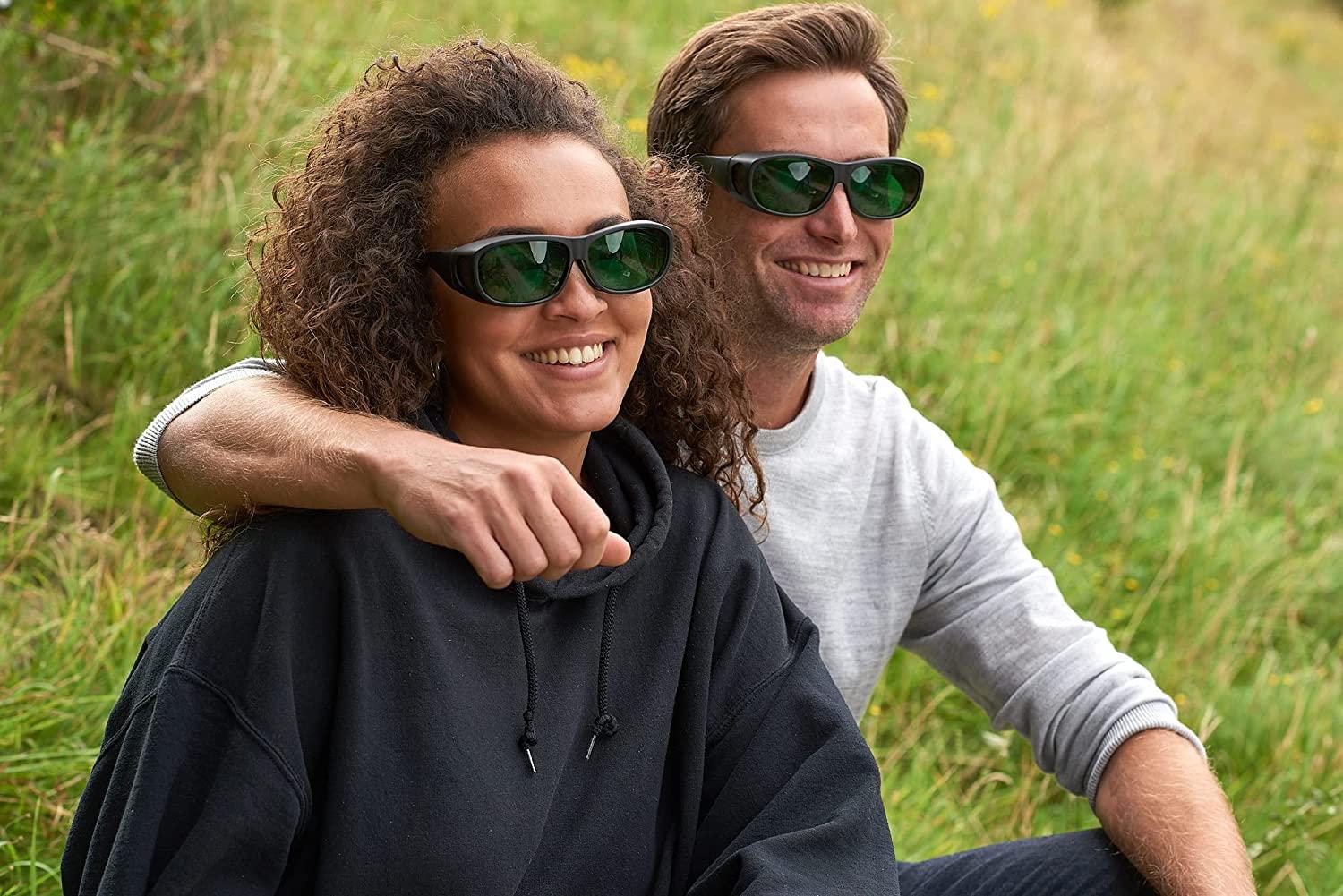 MigraLens OverView Fit-Over Glasses | Medium Size | Green Lenses for ...