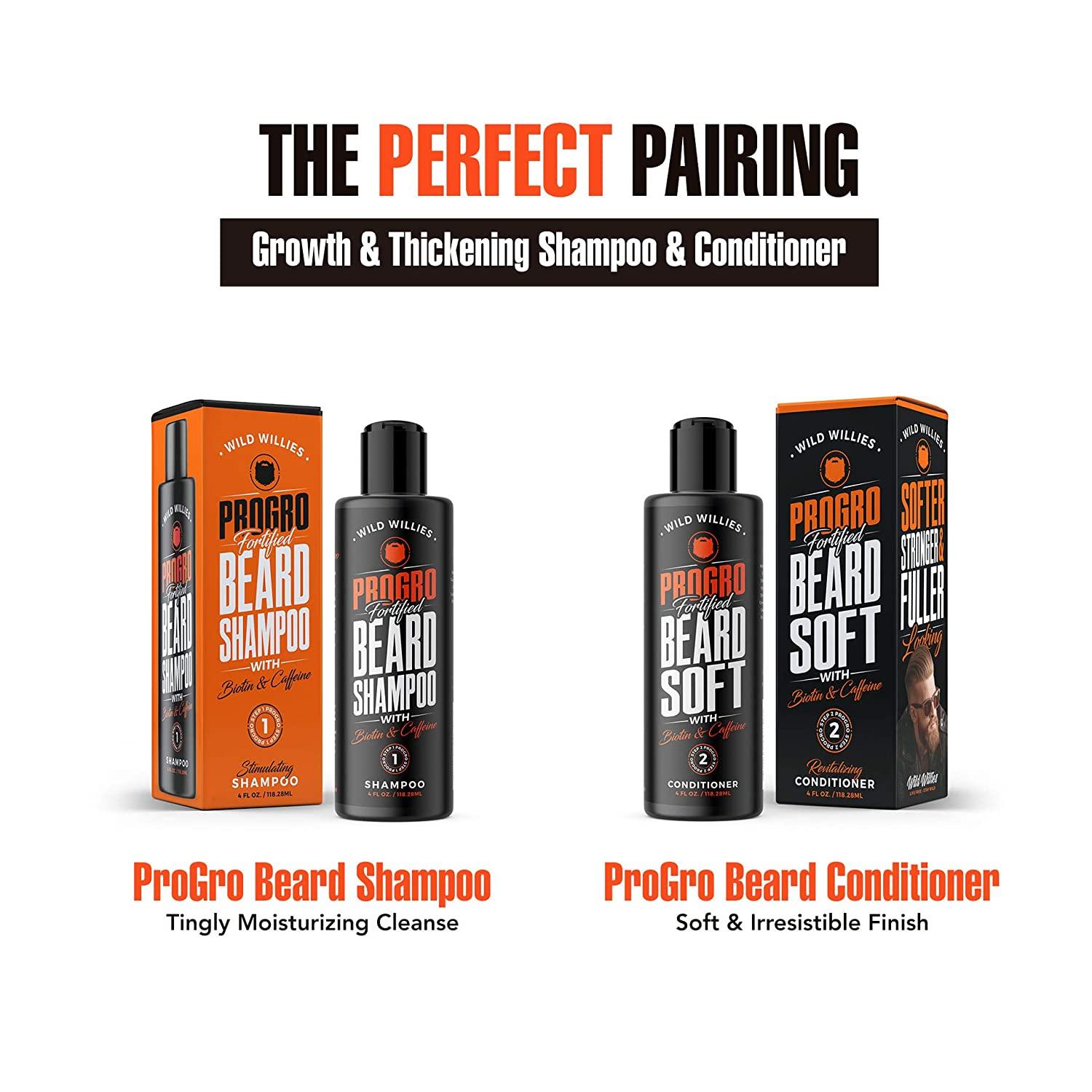 Wild Willies PROGRO Beard Growth & Moisturizing Shampoo - Fortified ...